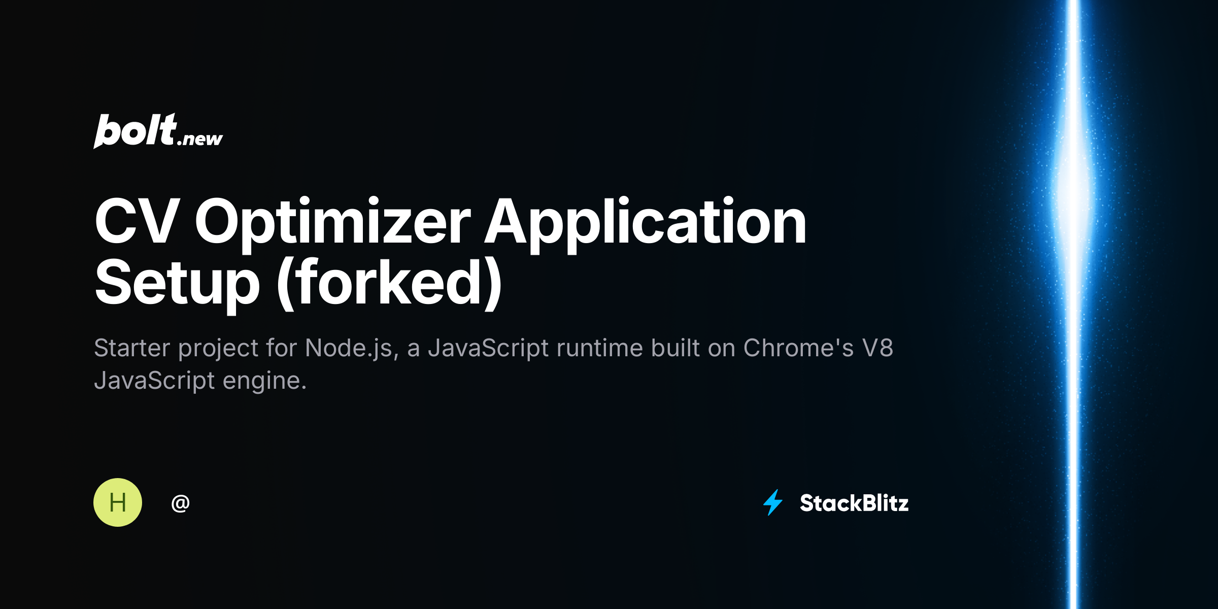 CV Optimizer Application Setup (forked) - Bolt.new