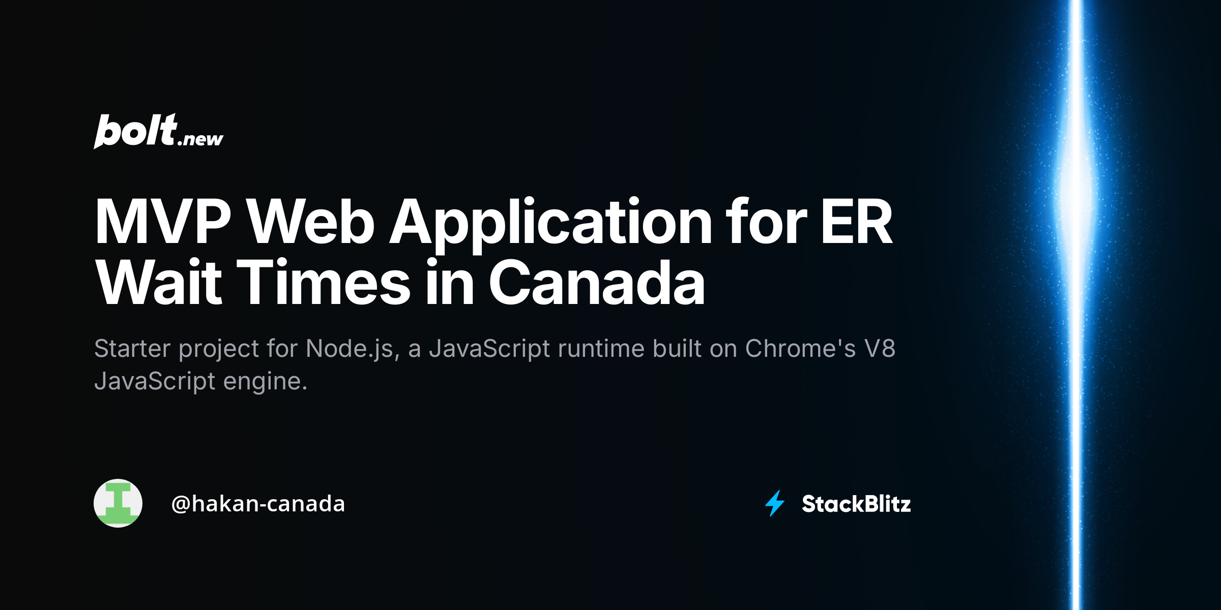 MVP Web Application for ER Wait Times in Canada - Bolt.new