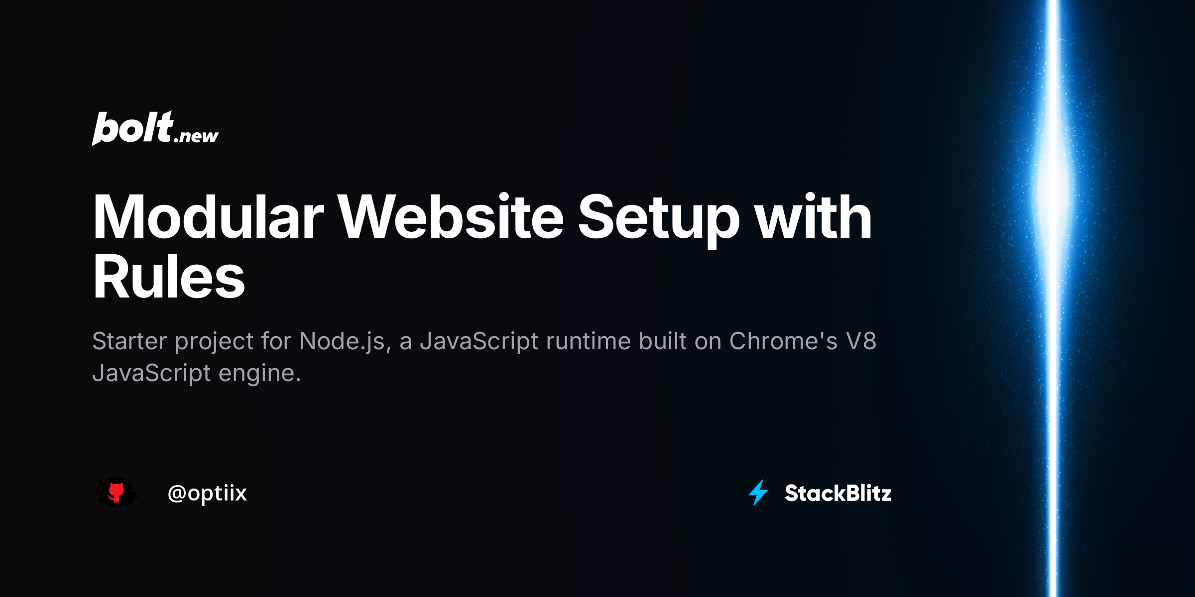 Modular Website Setup with Rules - Bolt.new