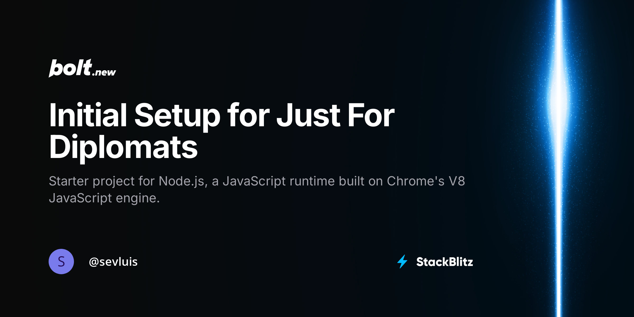 Initial Setup for Just For Diplomats