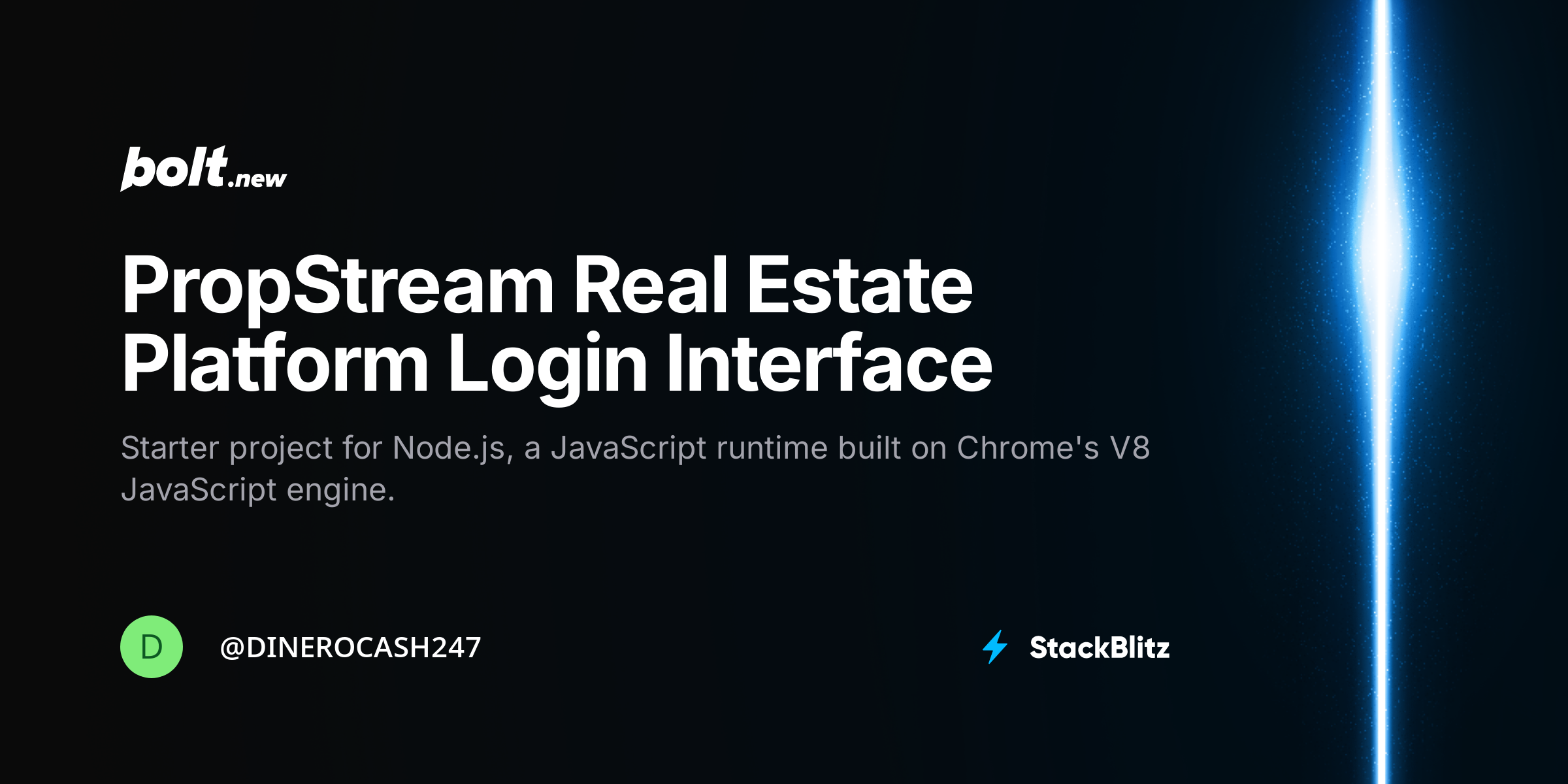 PropStream Real Estate Platform Login Interface