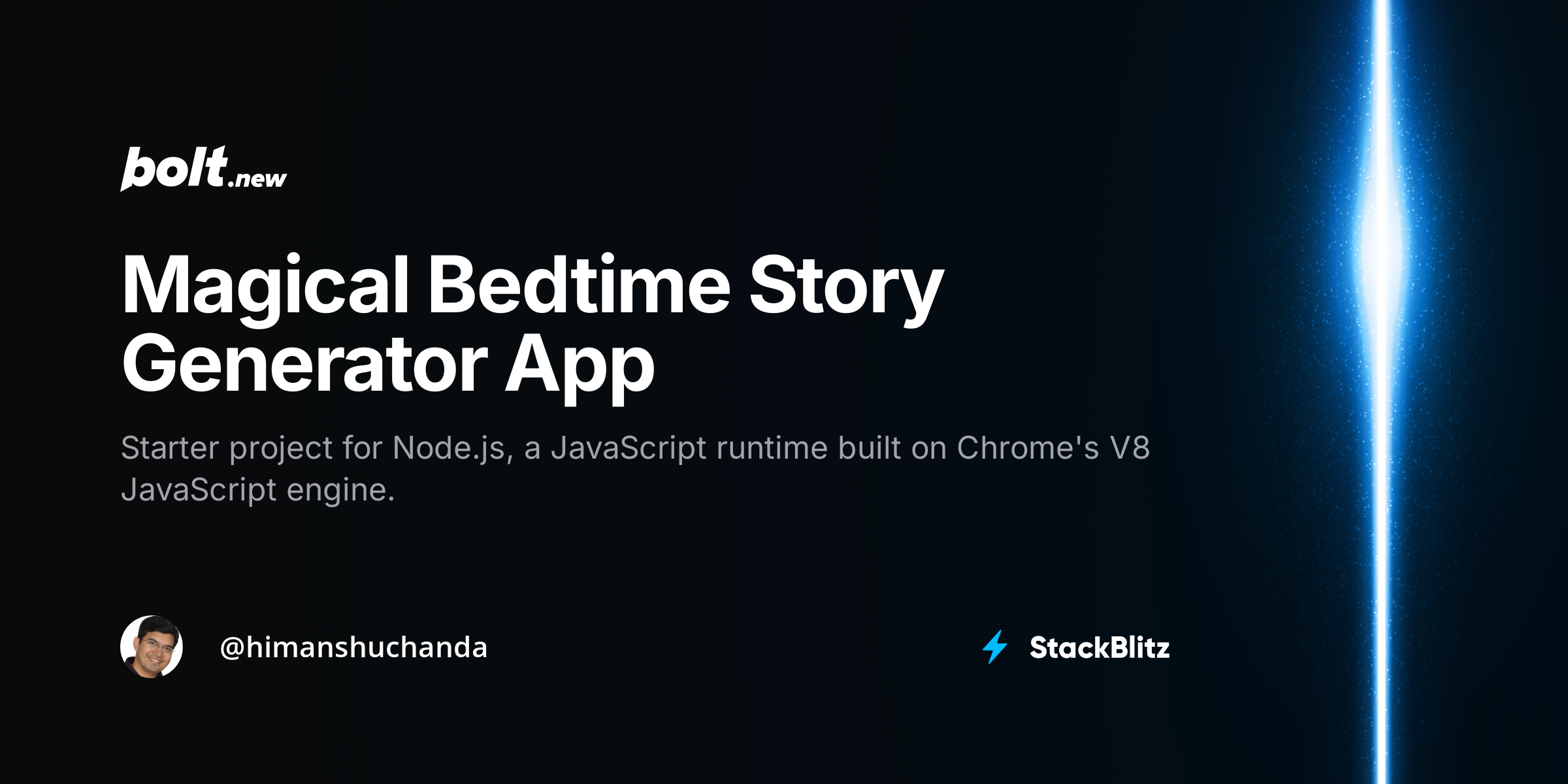 Magical Bedtime Story Generator App - Bolt.new