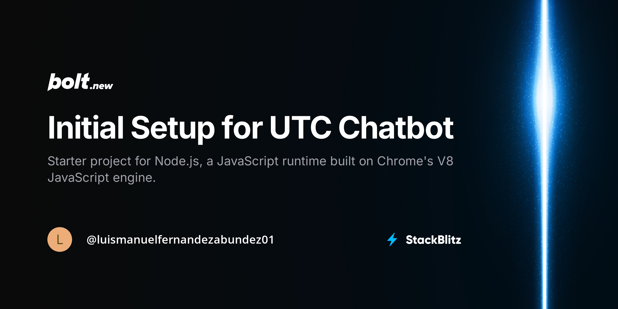 Initial Setup for UTC Chatbot - Bolt.new