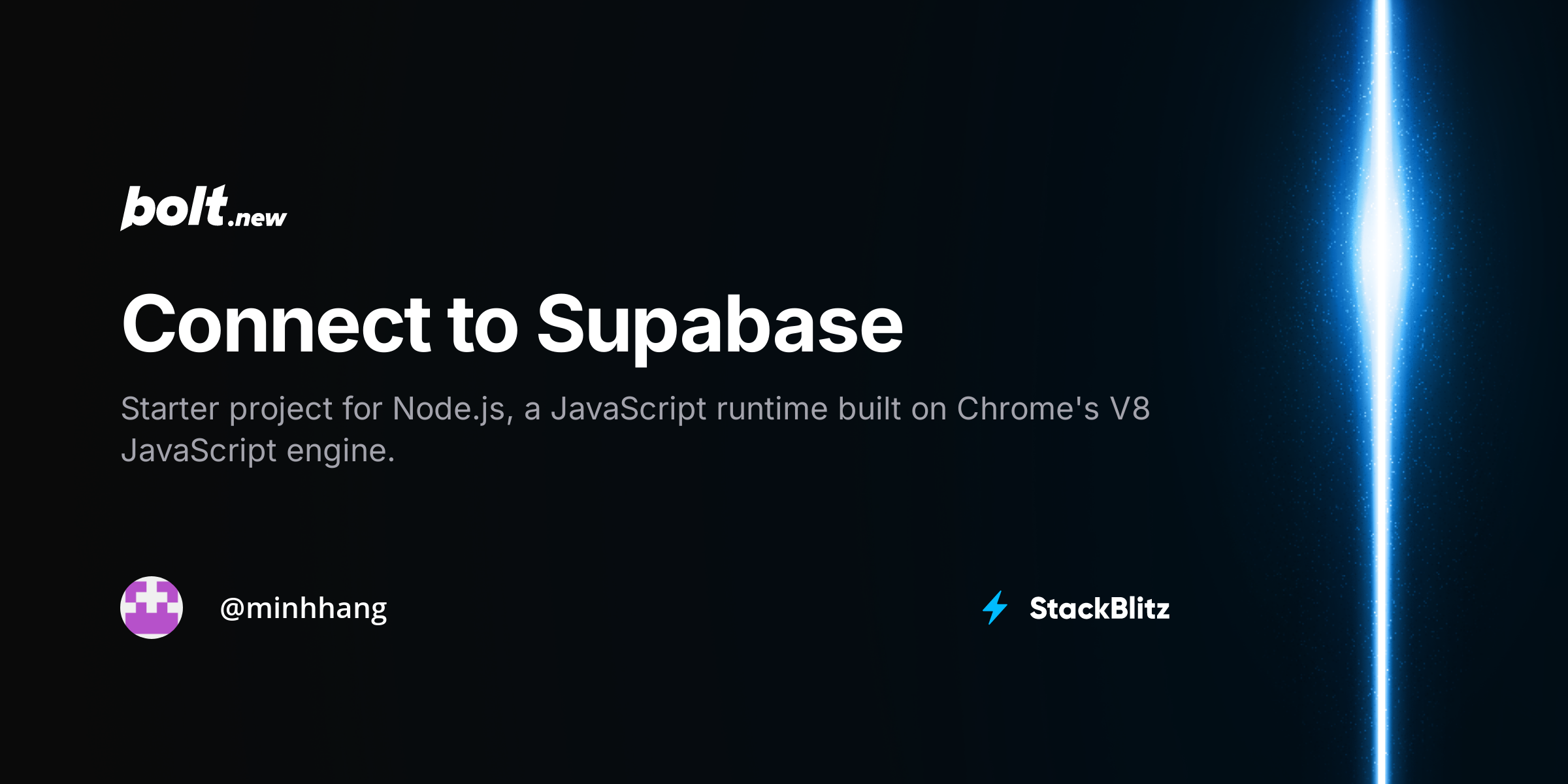 Connect to Supabase - Bolt.new