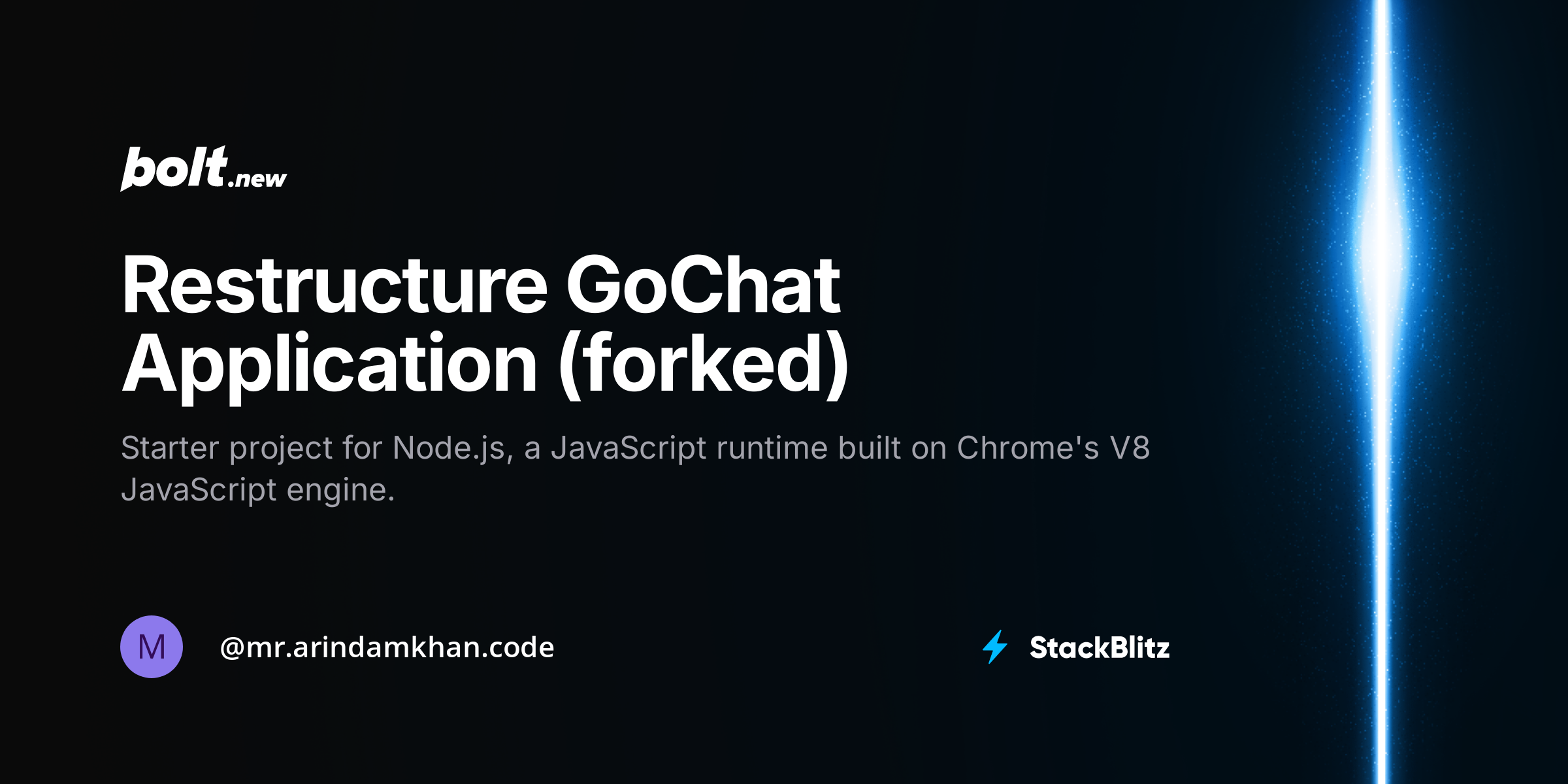 Restructure GoChat Application (forked) - Bolt.new