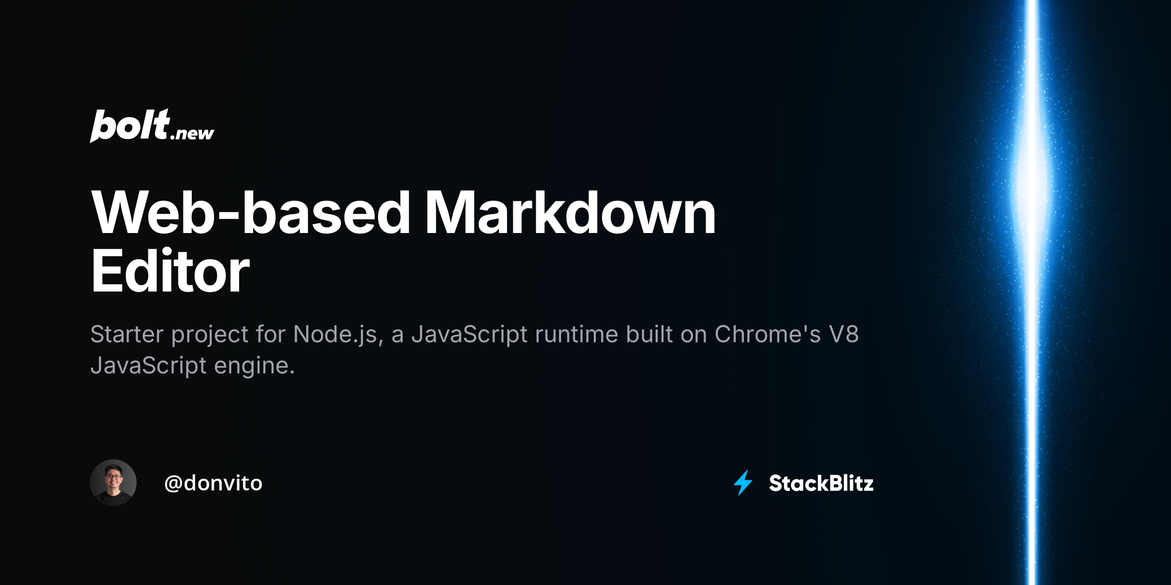 Web-based Markdown Editor - Bolt.new