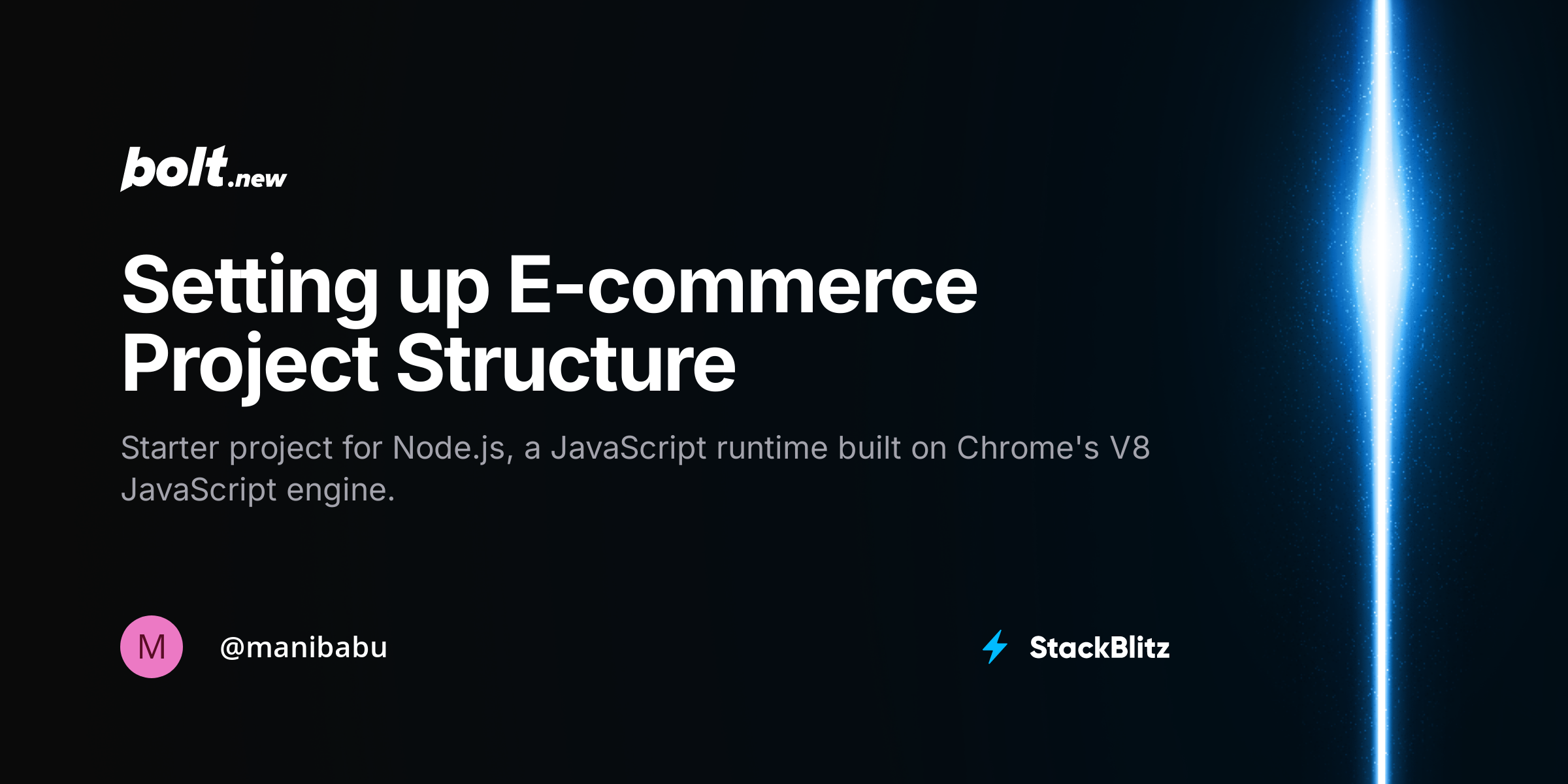 Setting up E-commerce Project Structure - Bolt.new