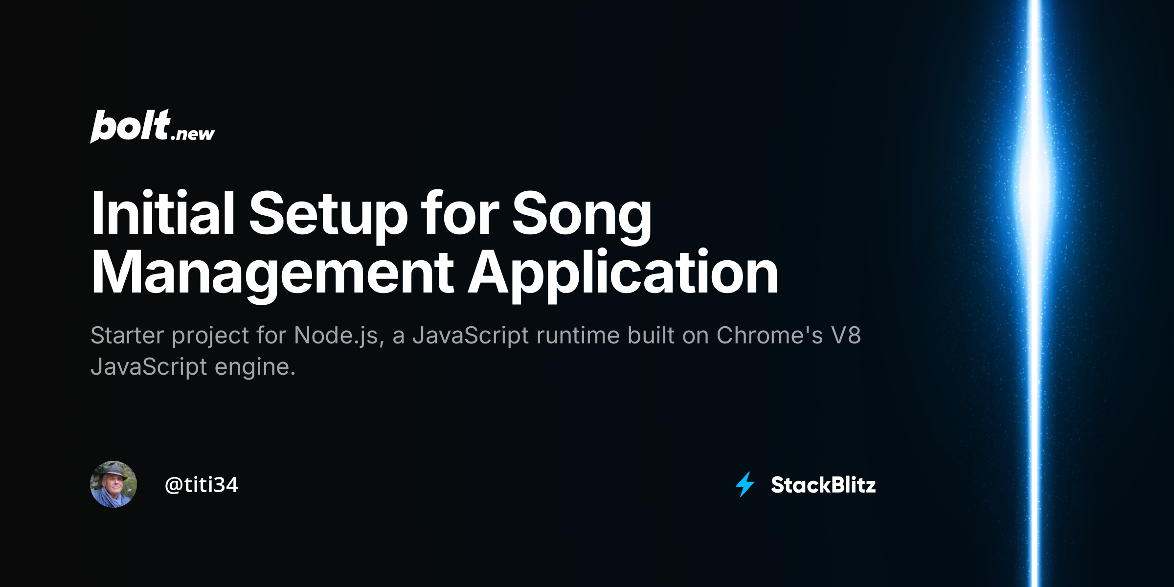 Initial Setup for Song Management Application - Bolt.new