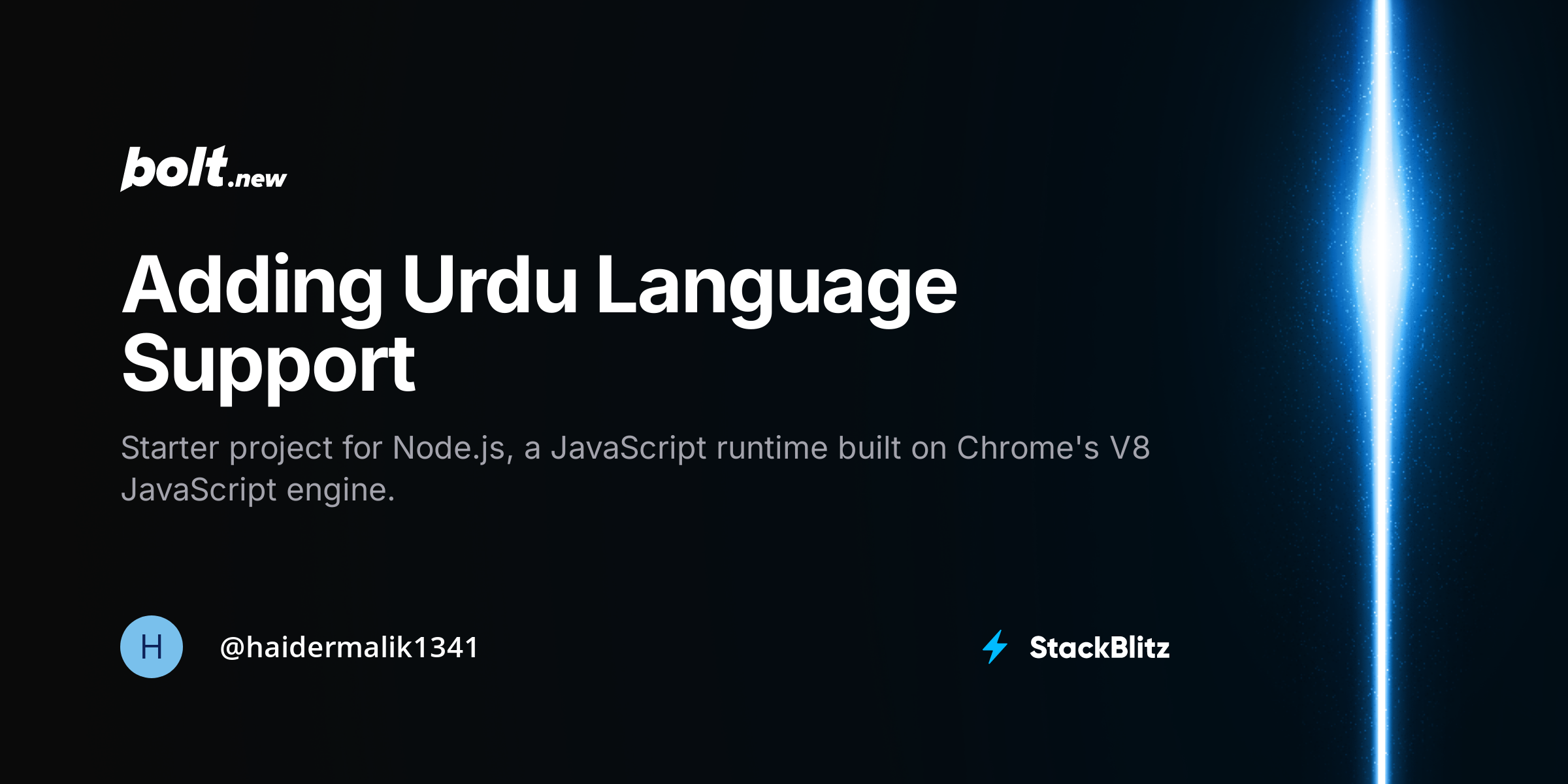 Adding Urdu Language Support - Bolt.new