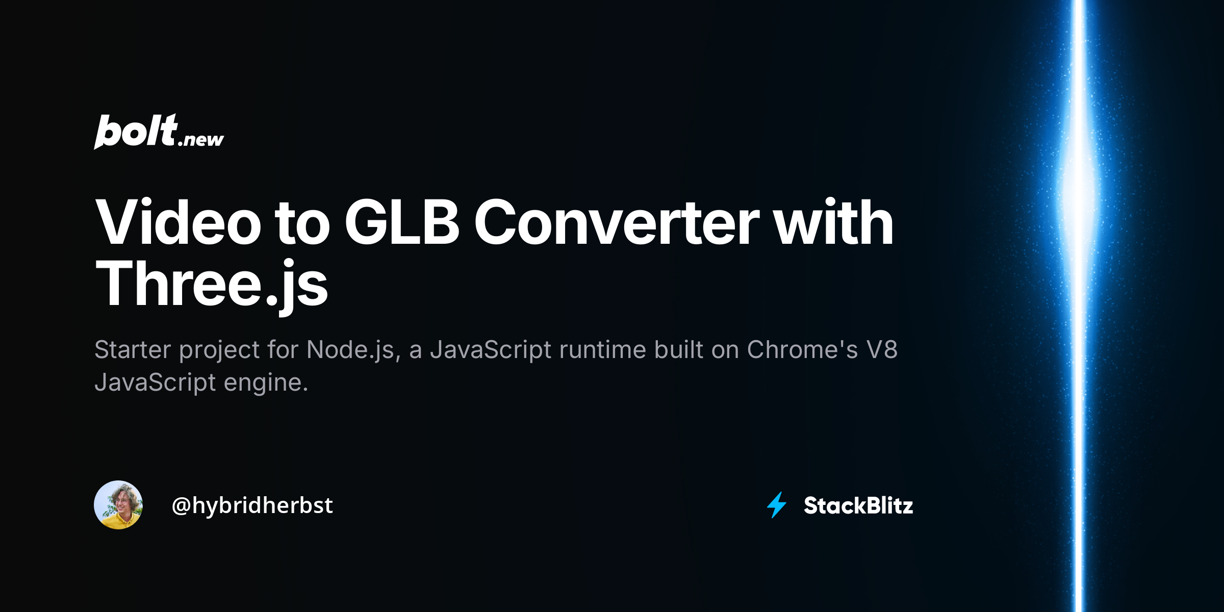 Video to GLB Converter with Three.js - Bolt.new