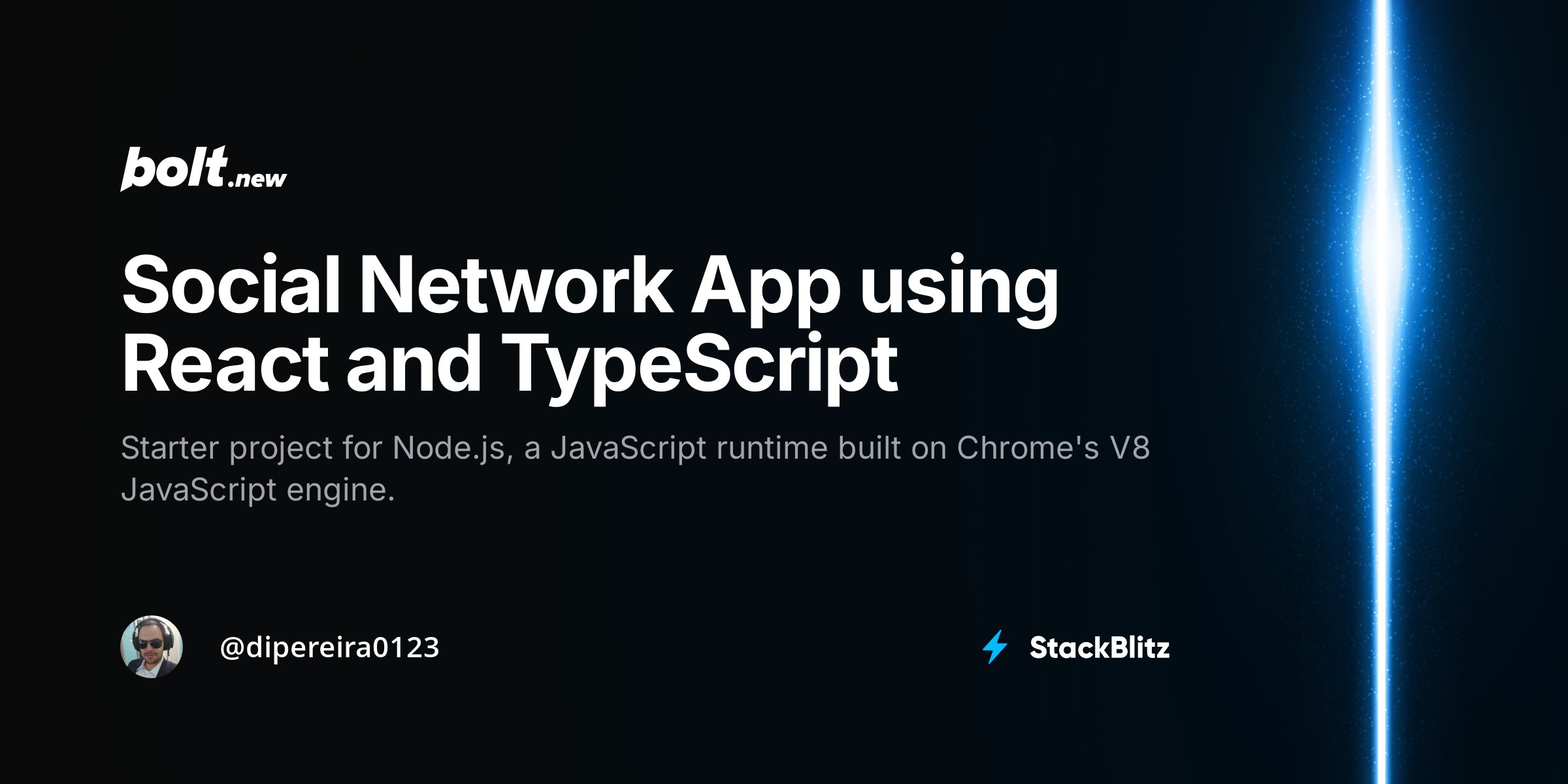 Social Network App using React and TypeScript - Bolt.new