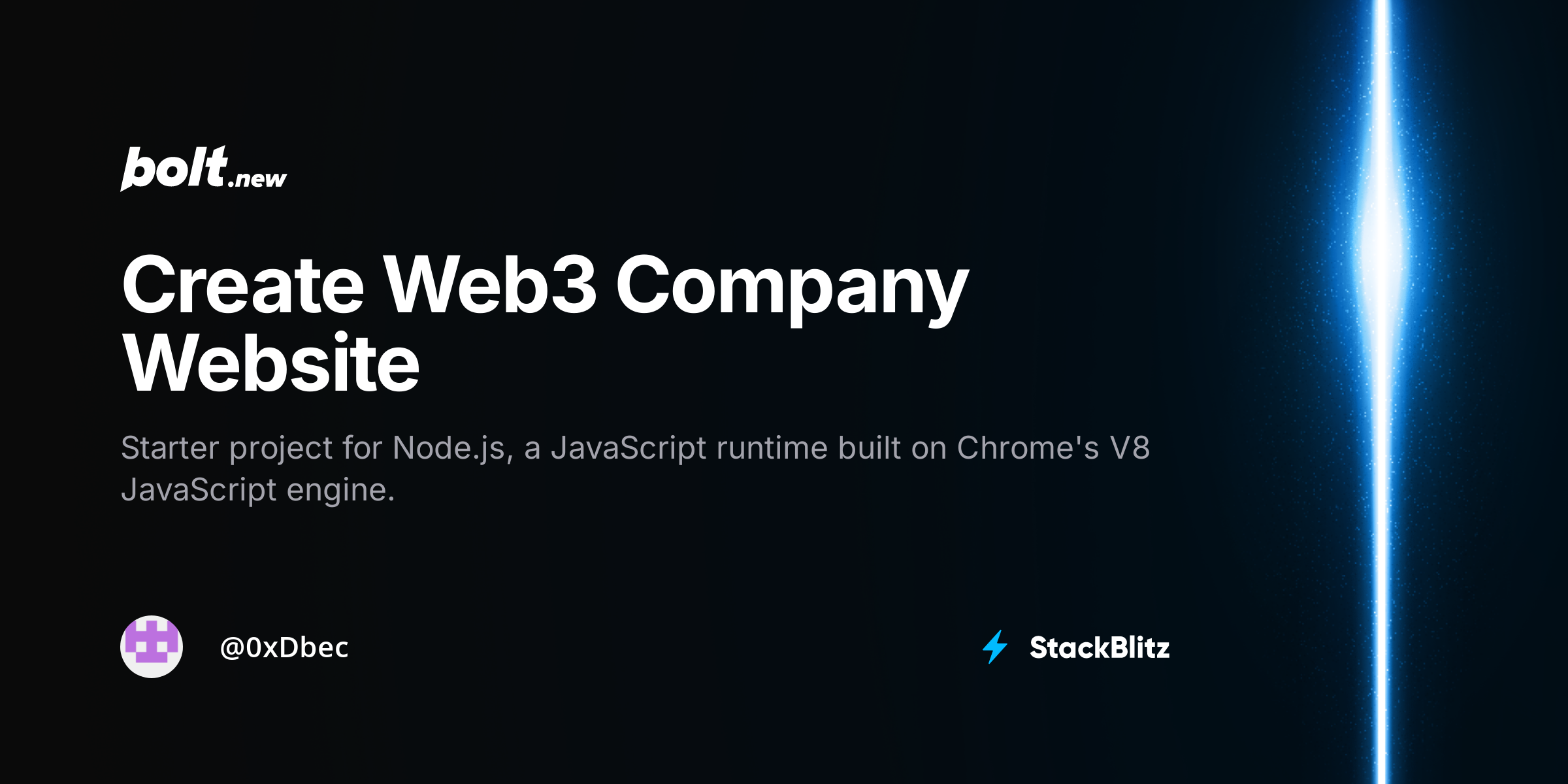 Create Web3 Company Website - Bolt.new