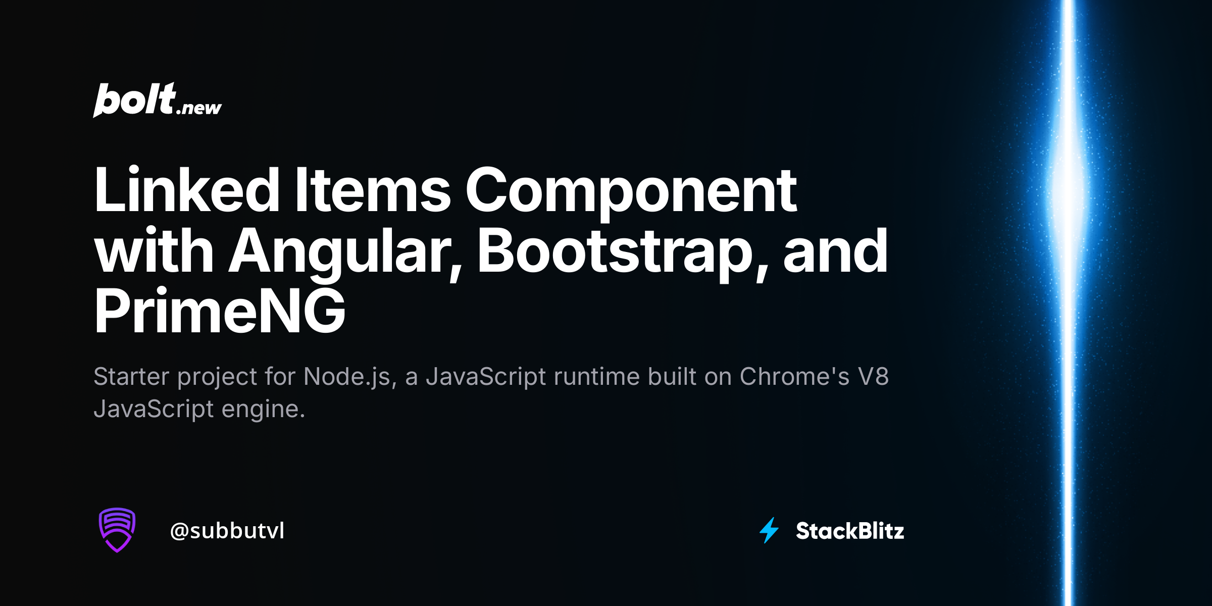 Linked Items Component with Angular, Bootstrap, and PrimeNG - Bolt.new