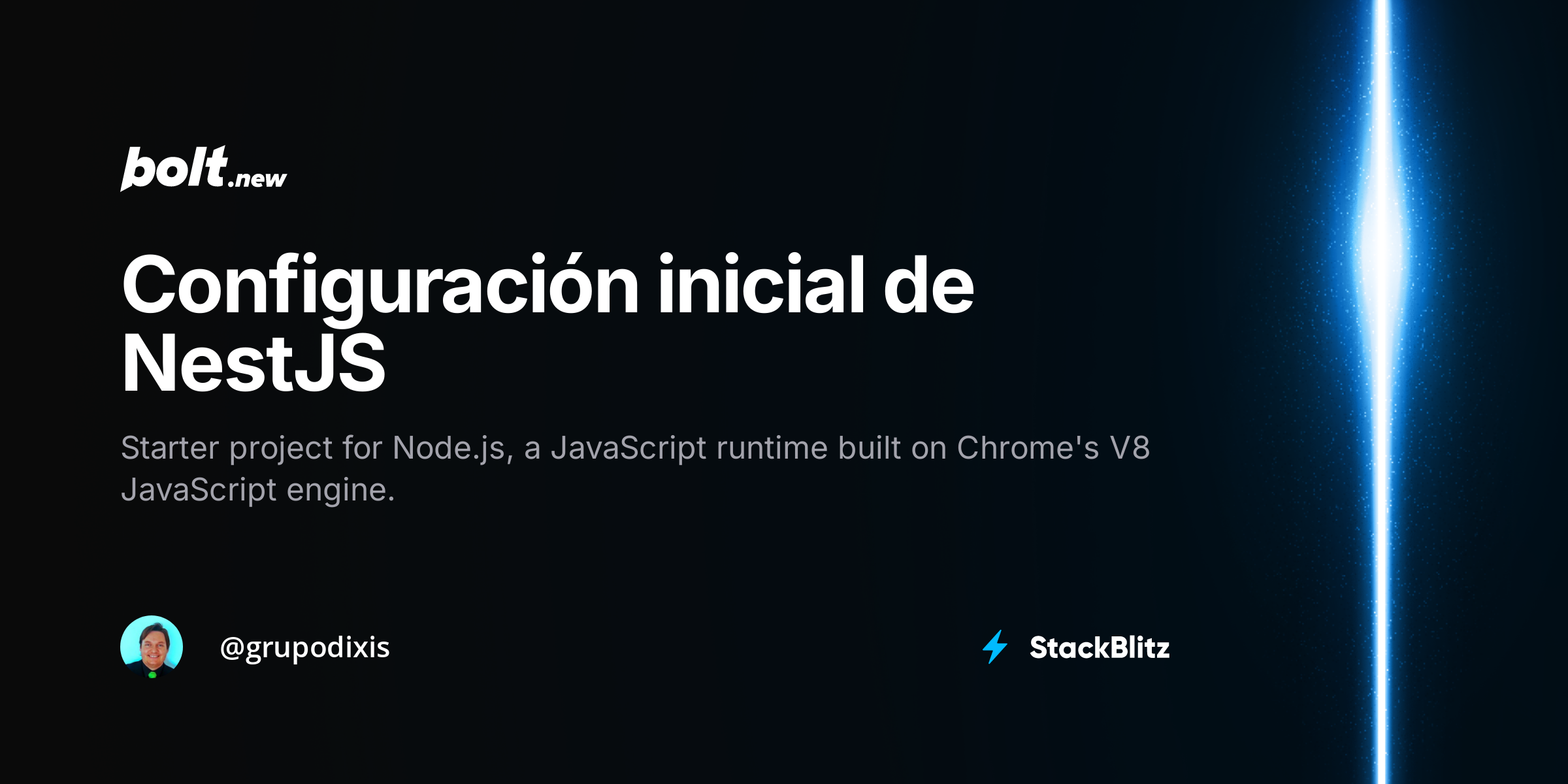 Configuración inicial de NestJS - Bolt.new