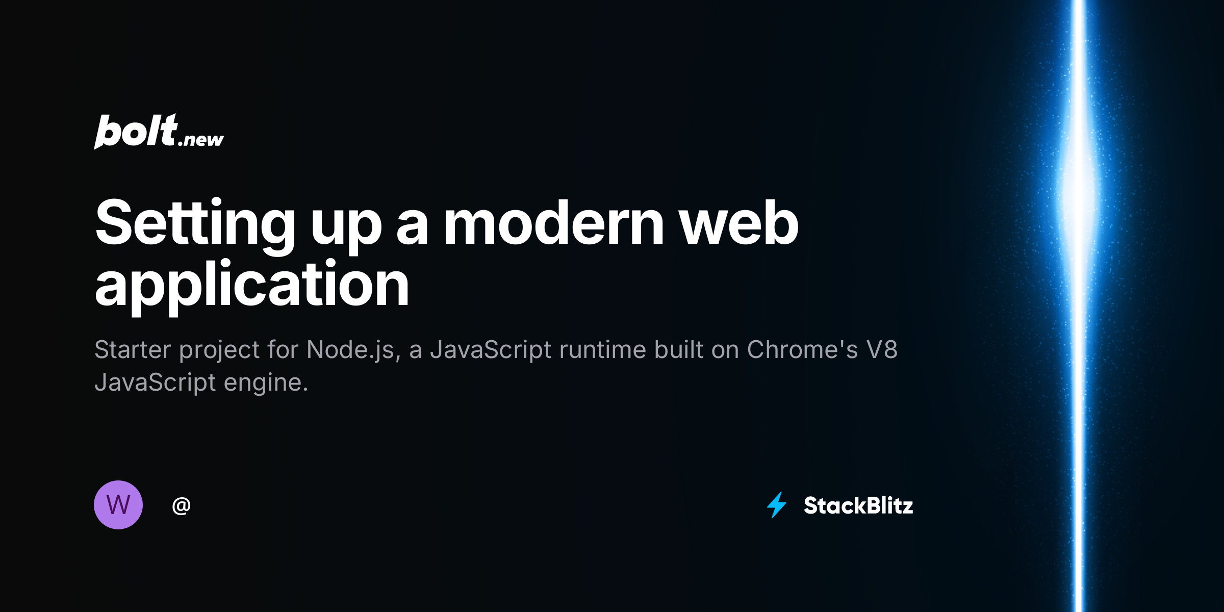 Setting up a modern web application - Bolt.new