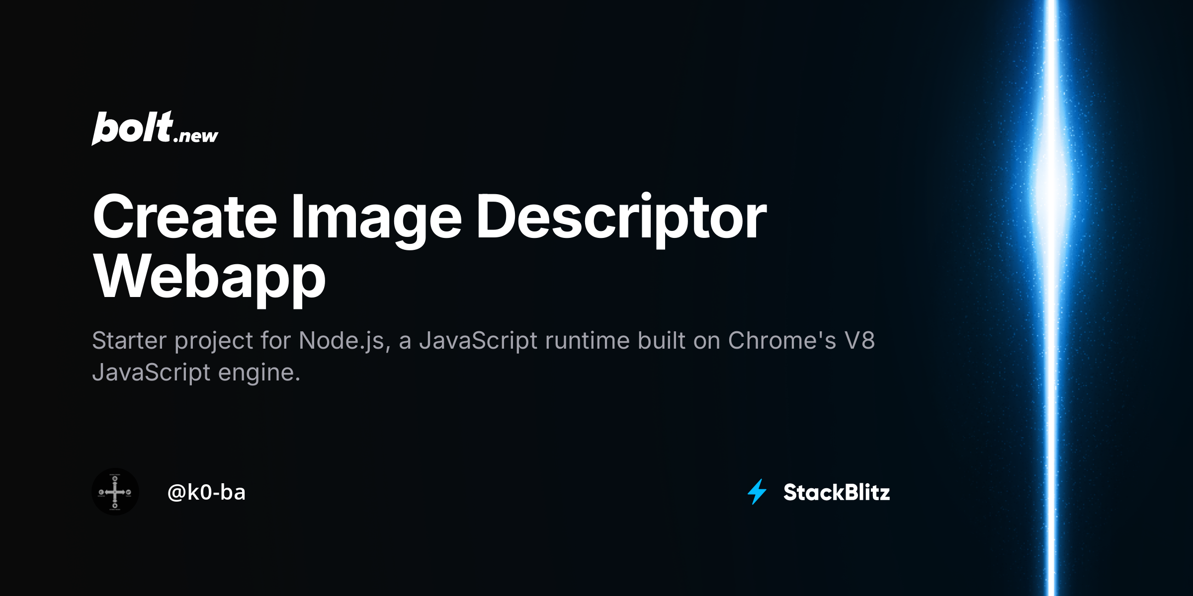 Create Image Descriptor Webapp