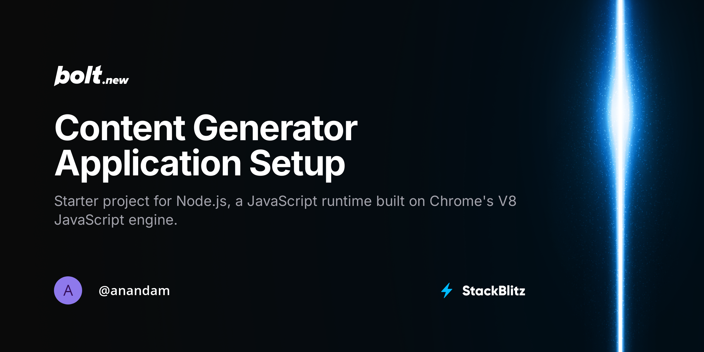 Content Generator Application Setup