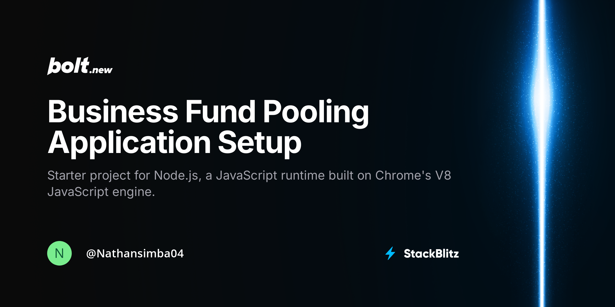 Business Fund Pooling Application Setup - Bolt.new