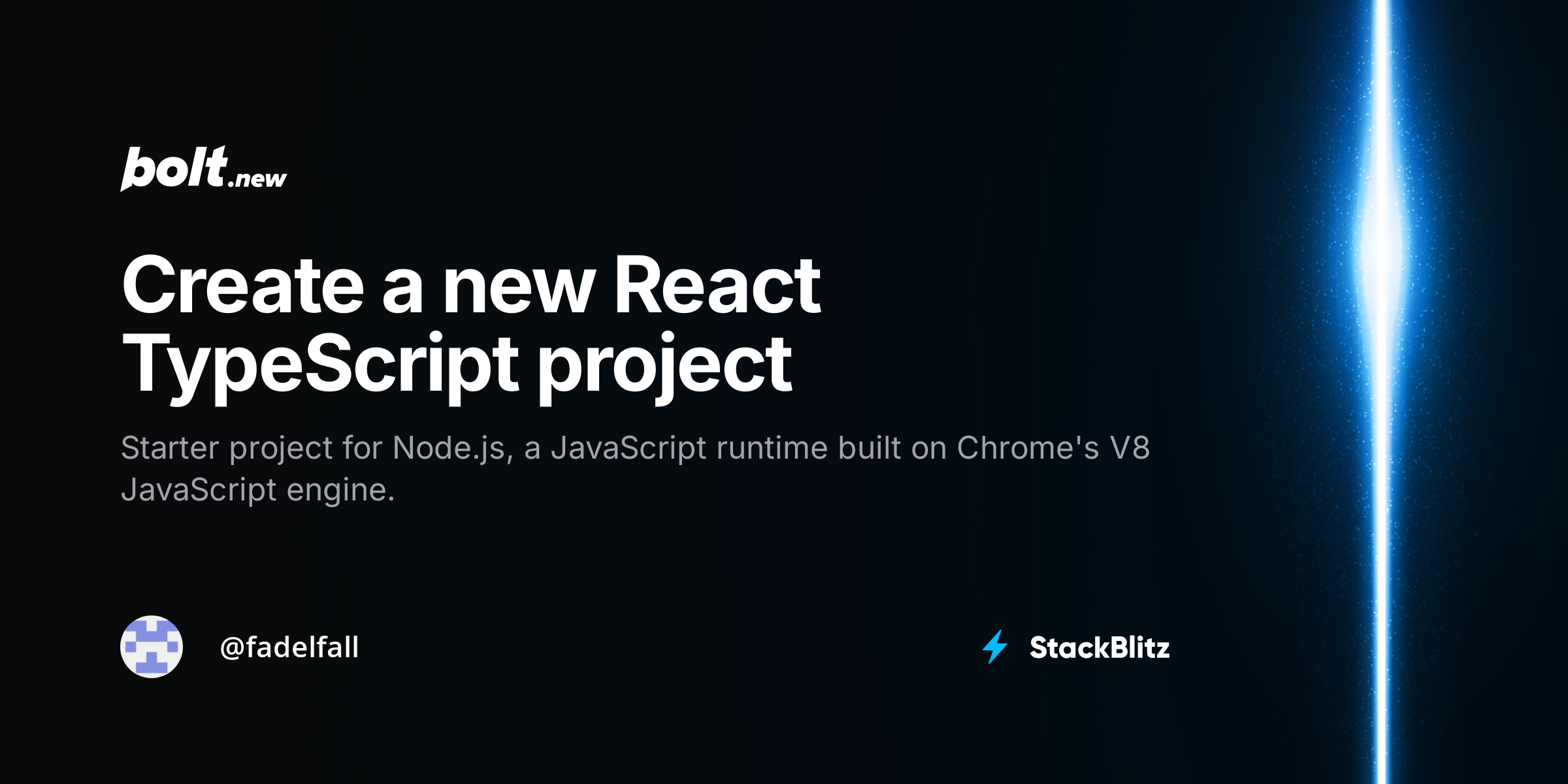 Create a new React TypeScript project - Bolt.new