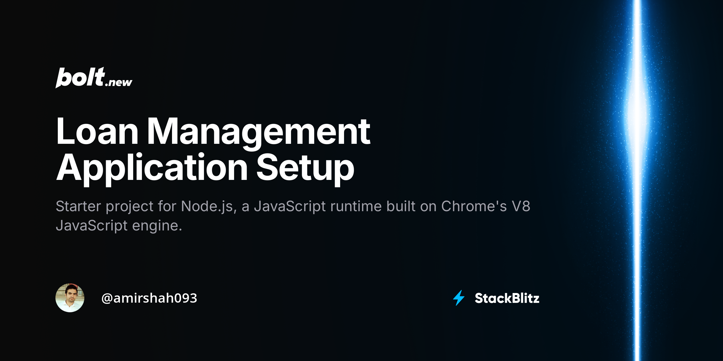 Loan Management Application Setup - Bolt.new