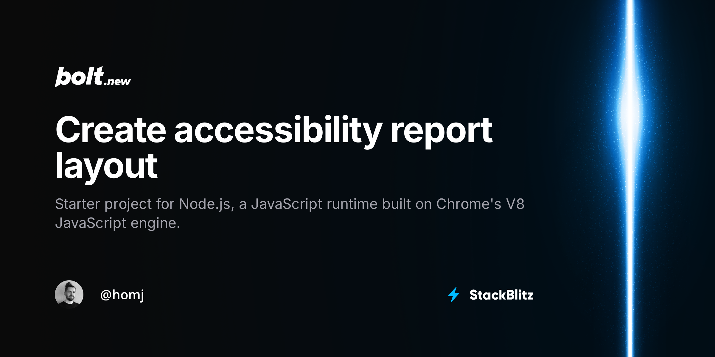 Create accessibility report layout - Bolt.new