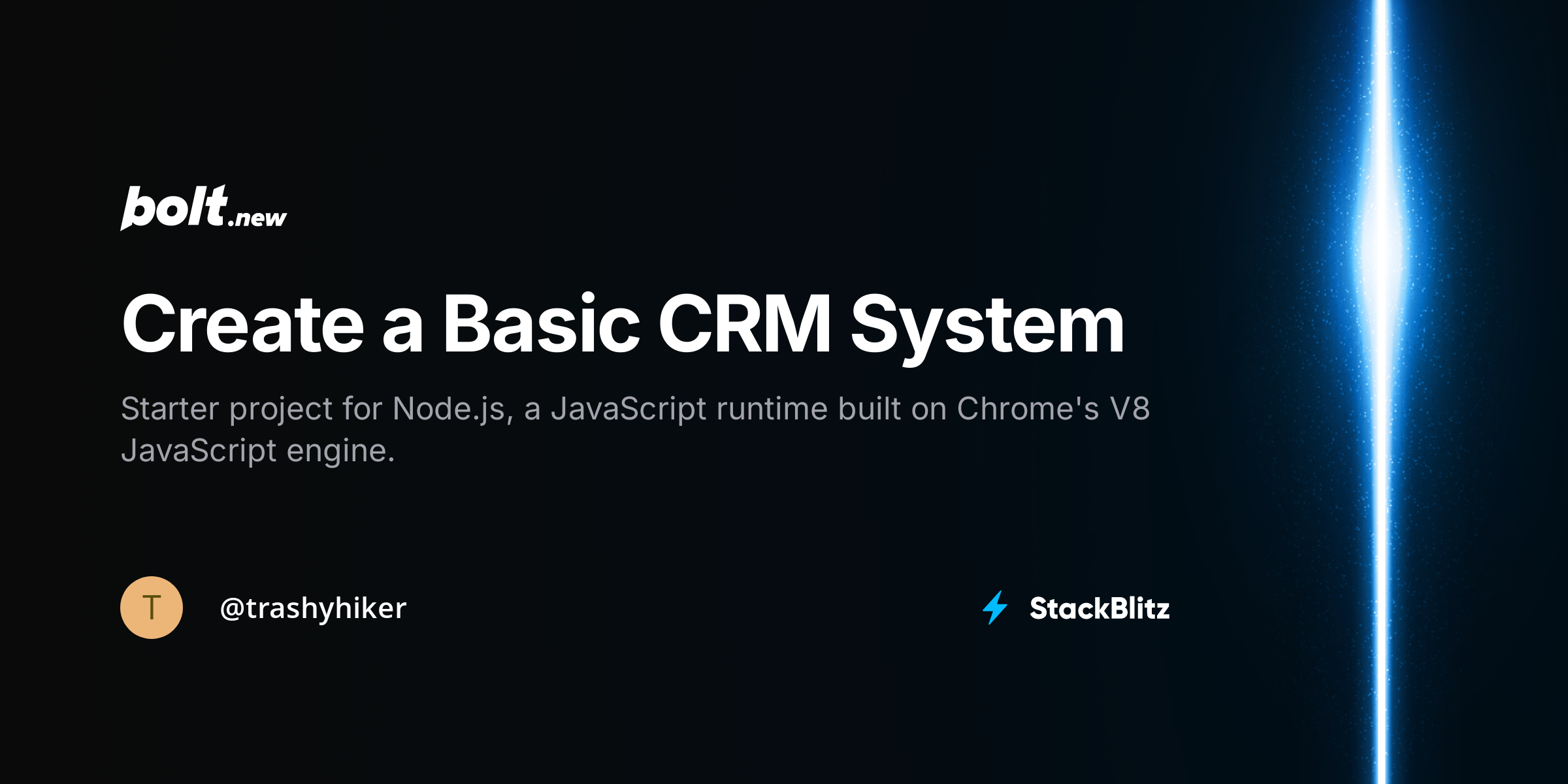 Create a Basic CRM System - Bolt.new
