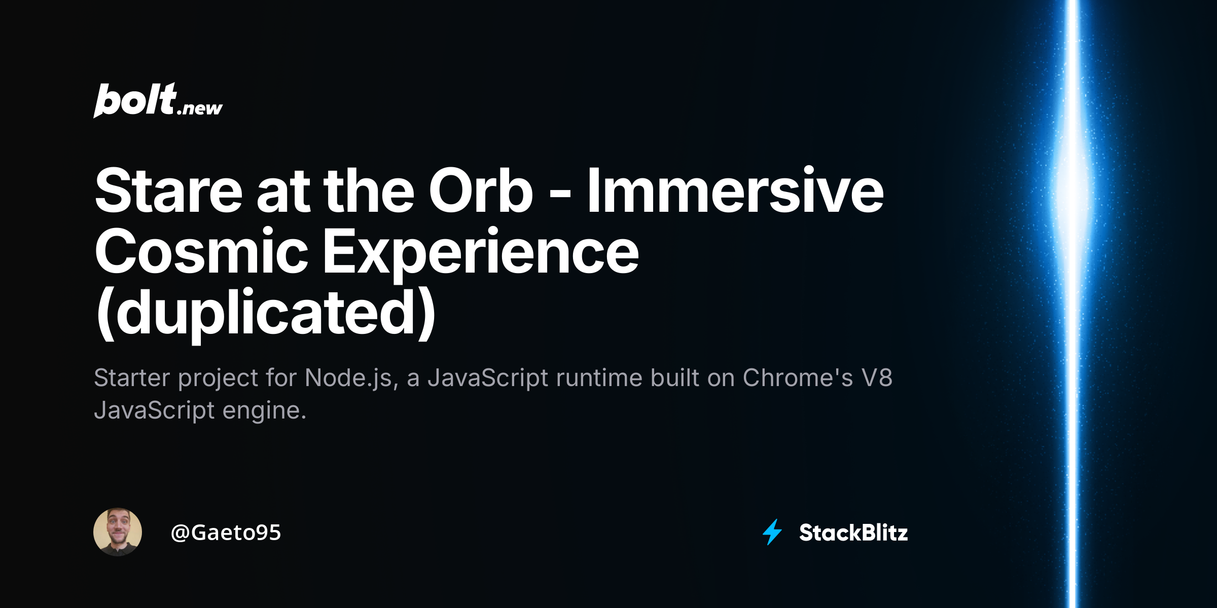 Stare at the Orb - Immersive Cosmic Experience (duplicated) - Bolt.new