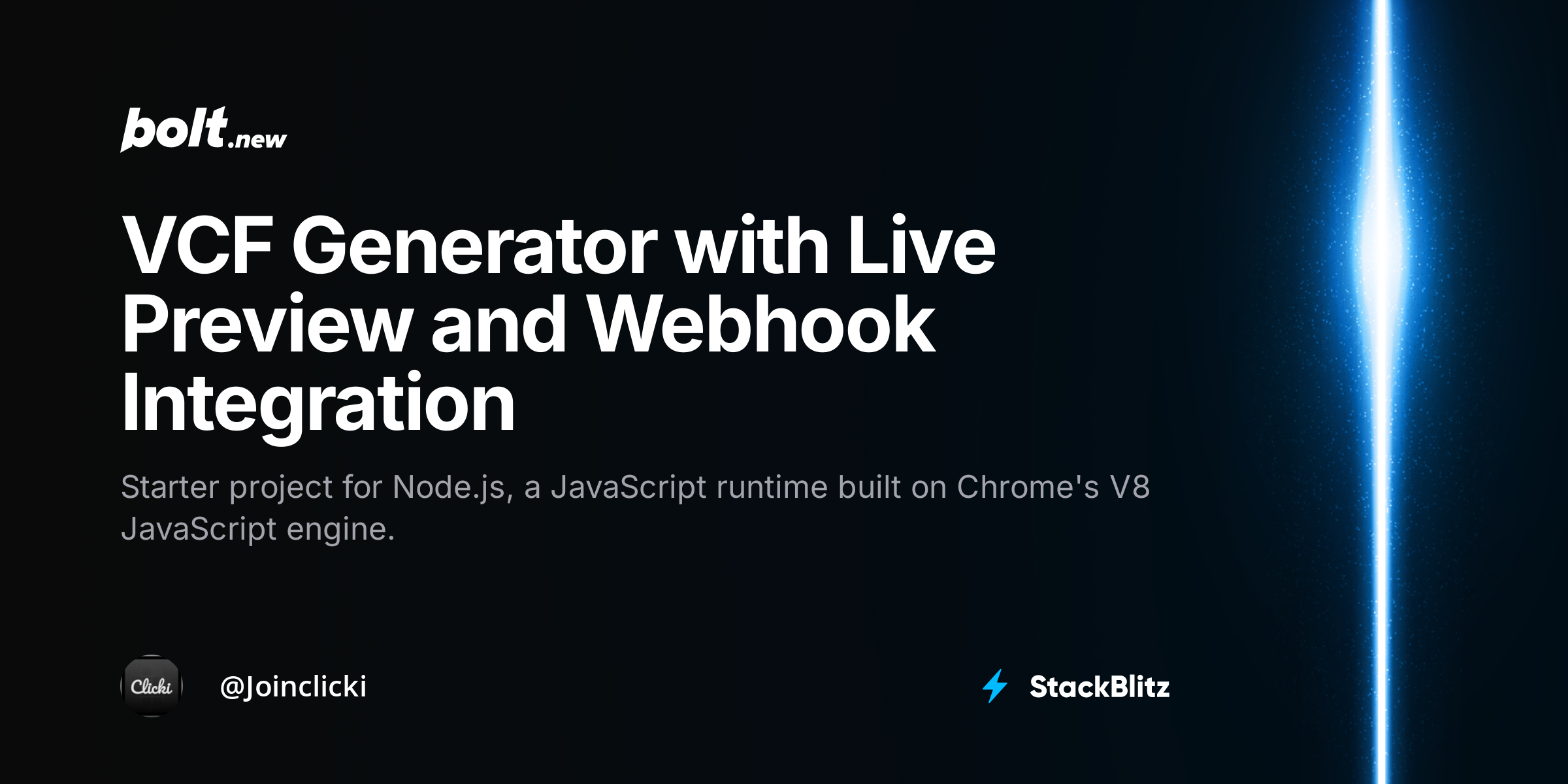 VCF Generator with Live Preview and Webhook Integration