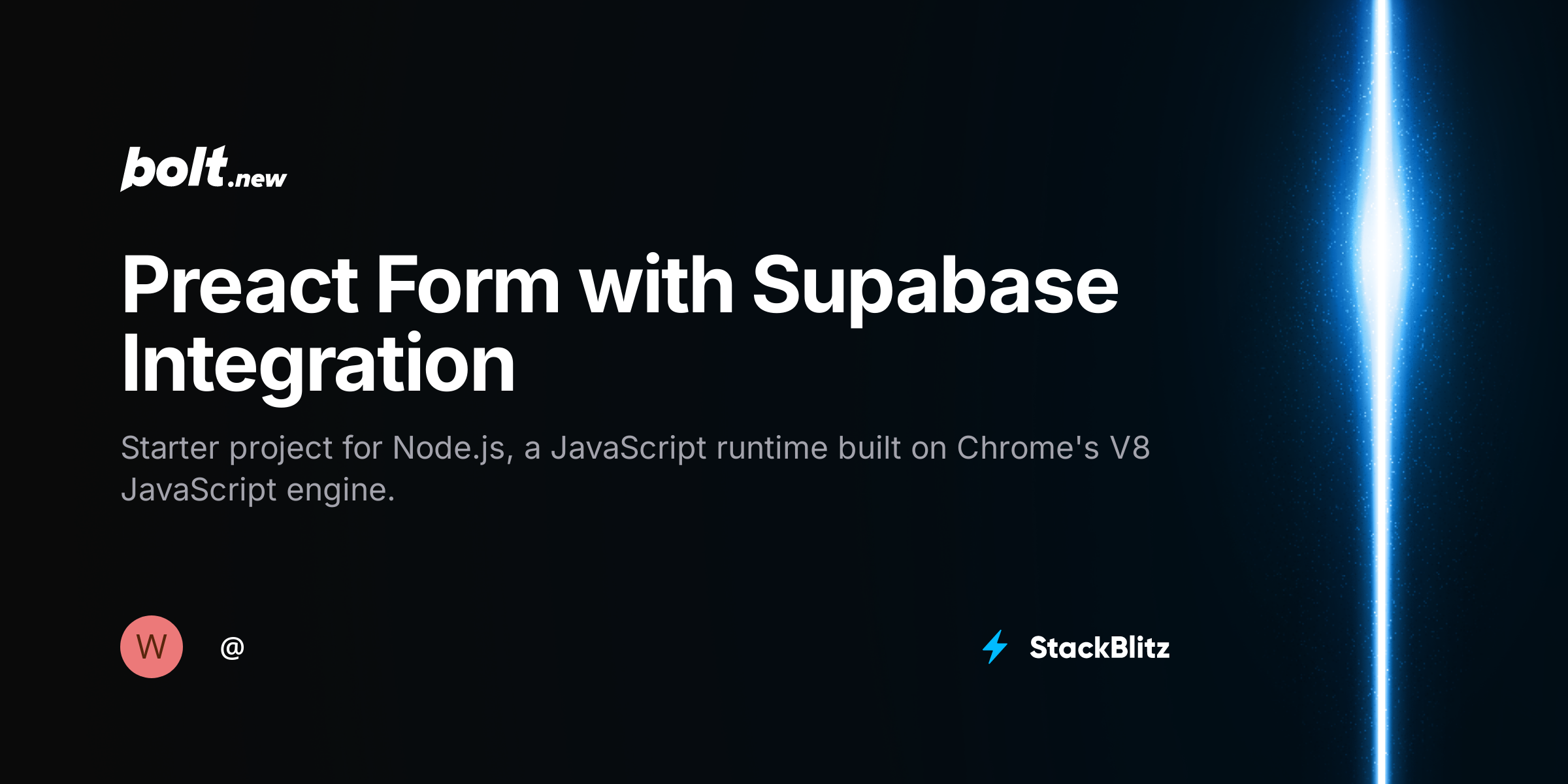Preact Form with Supabase Integration - Bolt.new