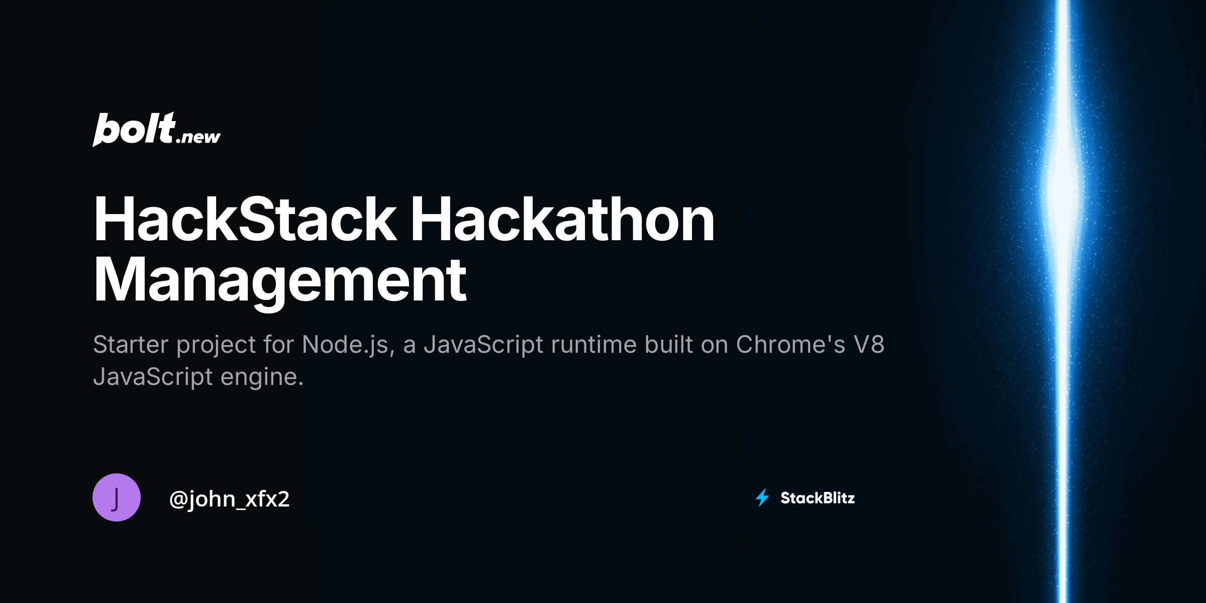 HackStack Hackathon Management - Bolt.new
