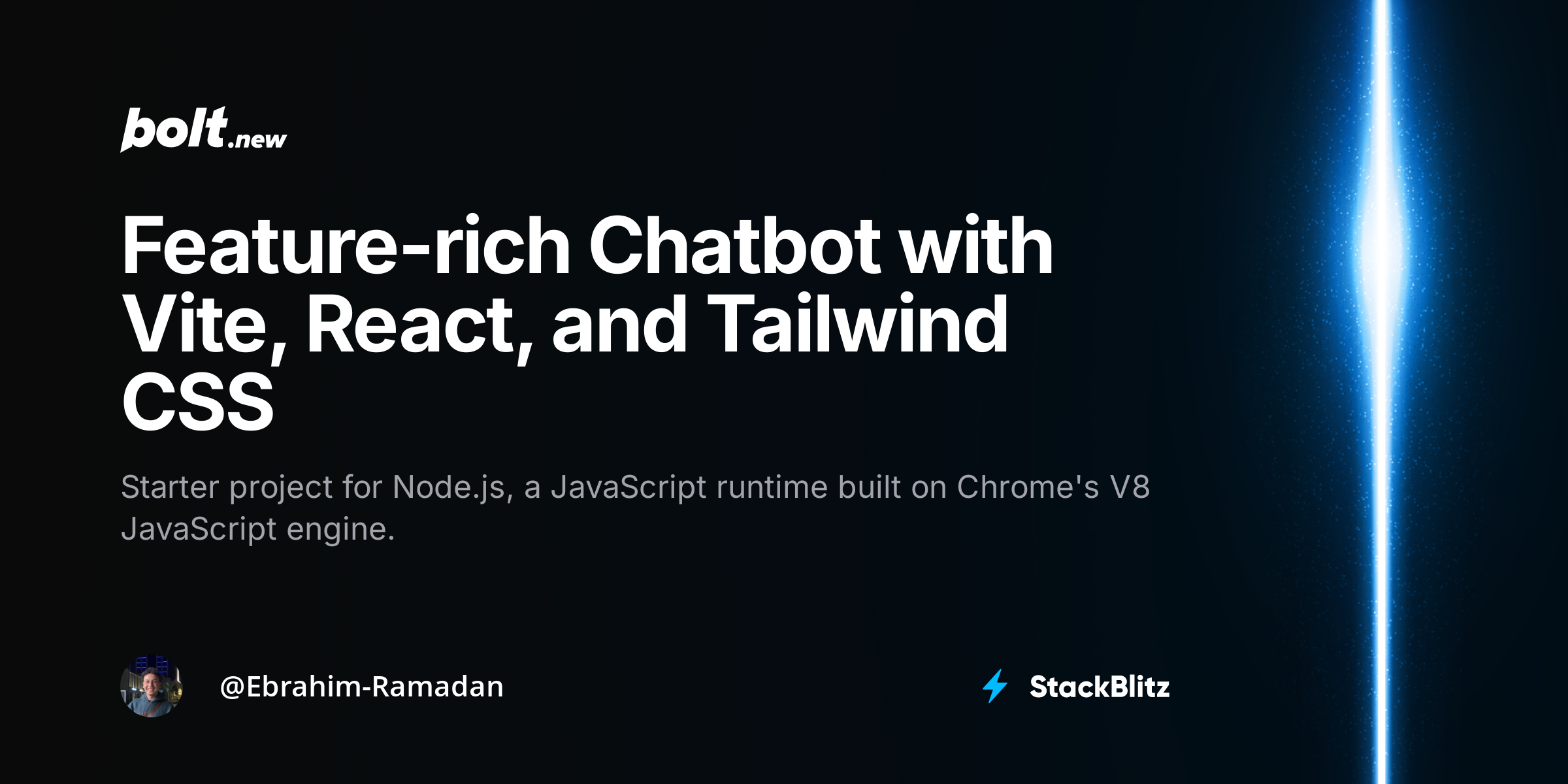 Feature-rich Chatbot with Vite, React, and Tailwind CSS - Bolt.new