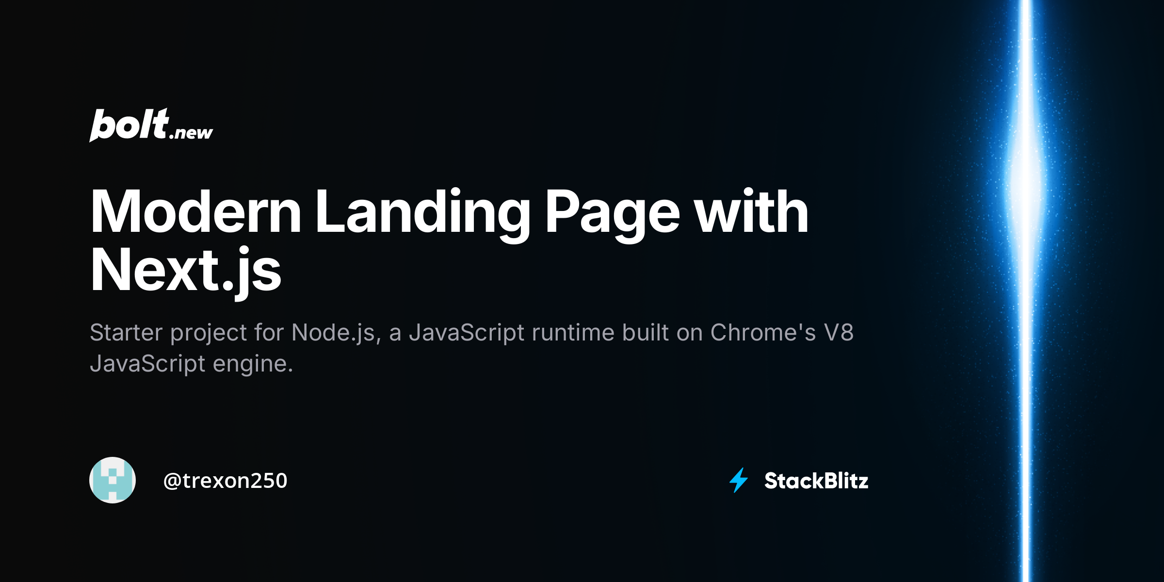 Modern Landing Page with Next.js - Bolt.new