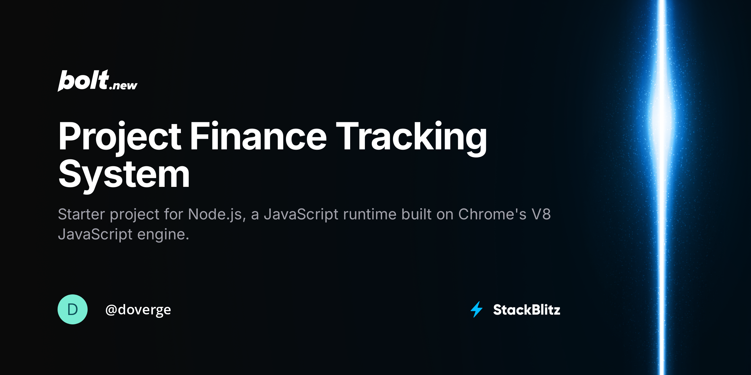 Project Finance Tracking System - Bolt.new