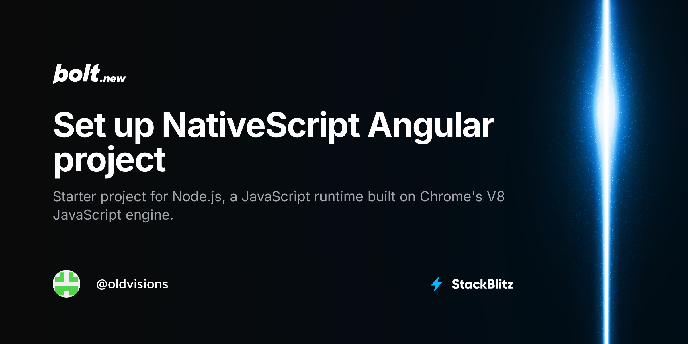 Set up NativeScript Angular project - Bolt.new