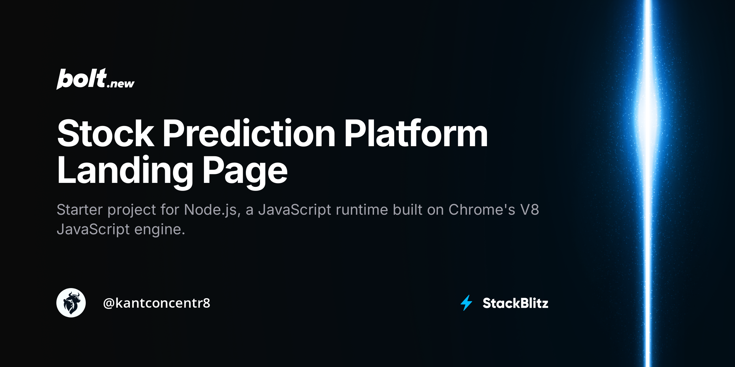 Stock Prediction Platform Landing Page - Bolt.new
