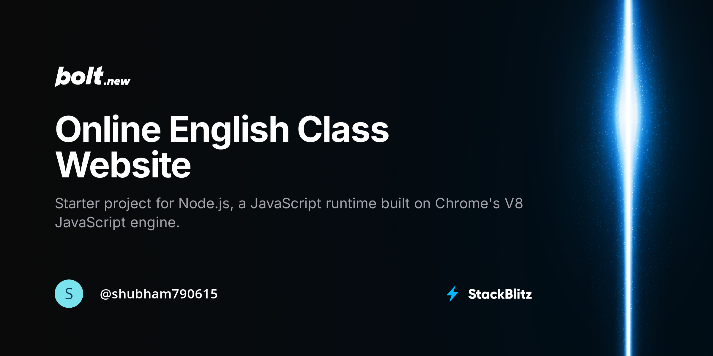 Online English Class Website - Bolt.new