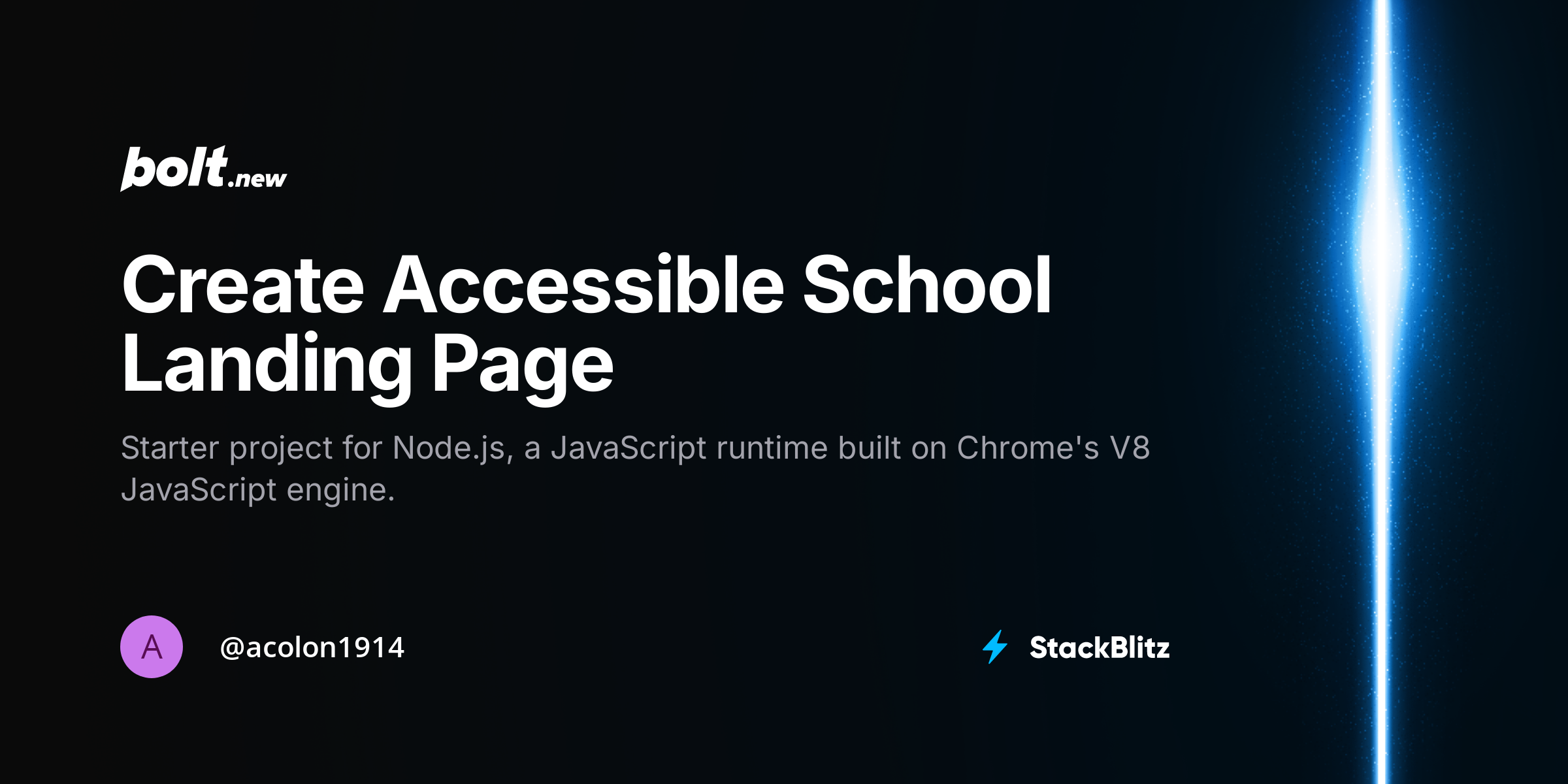 Create Accessible School Landing Page - Bolt.new