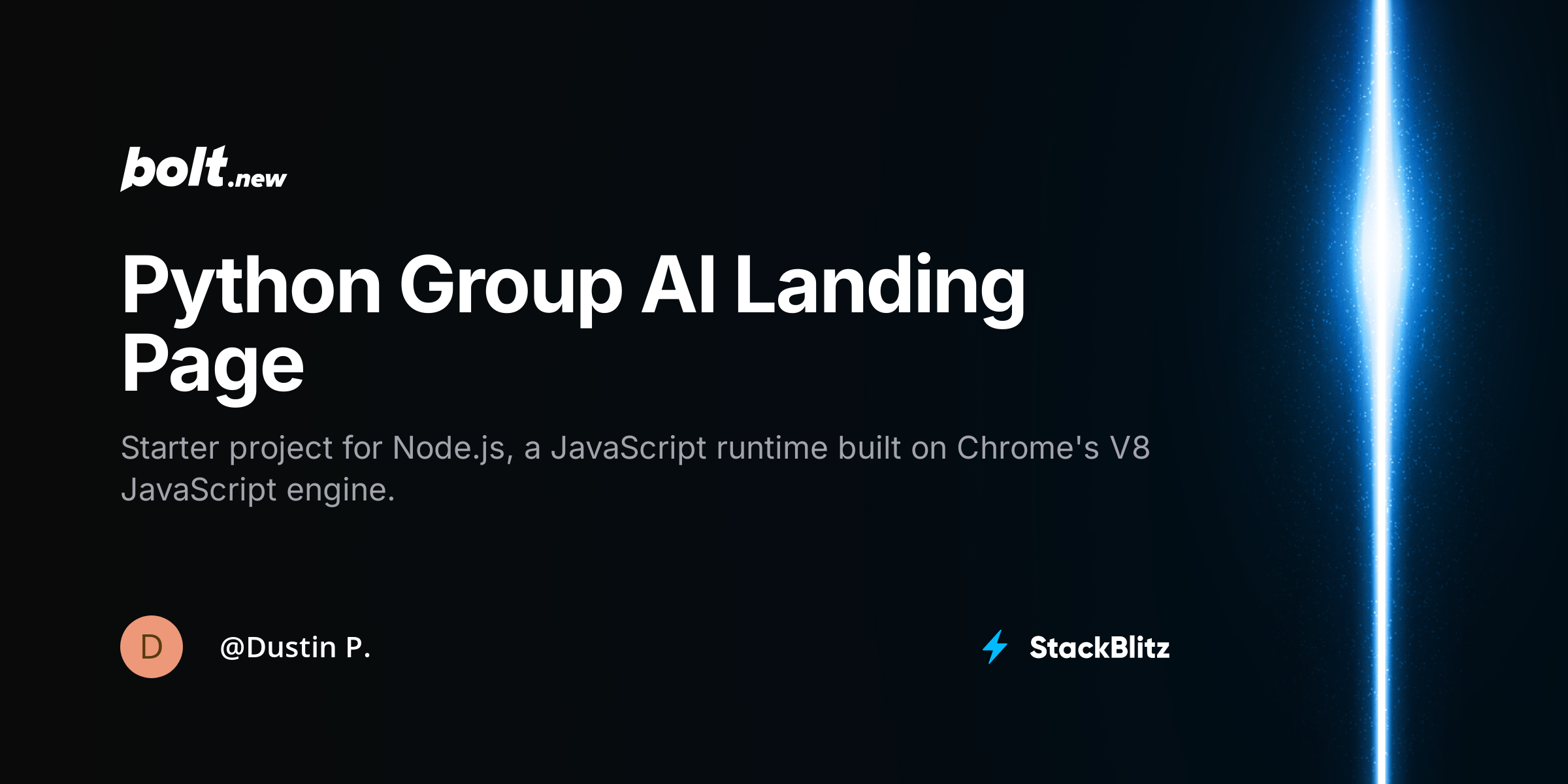 Python Group AI Landing Page - Bolt.new