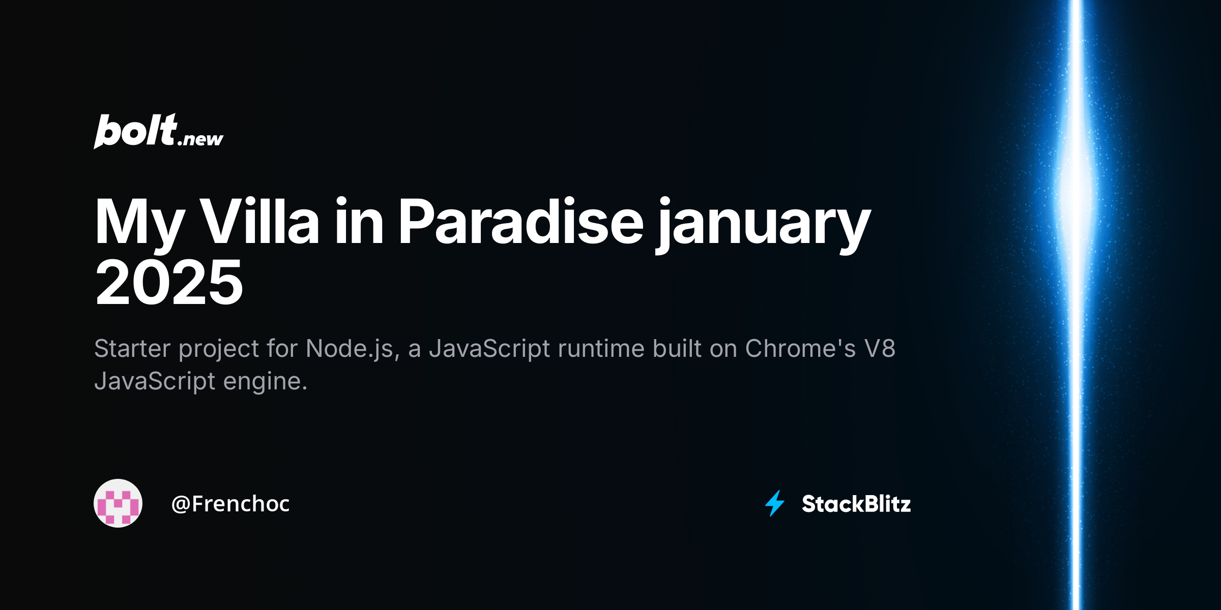 My Villa in Paradise january 2025 - Bolt.new