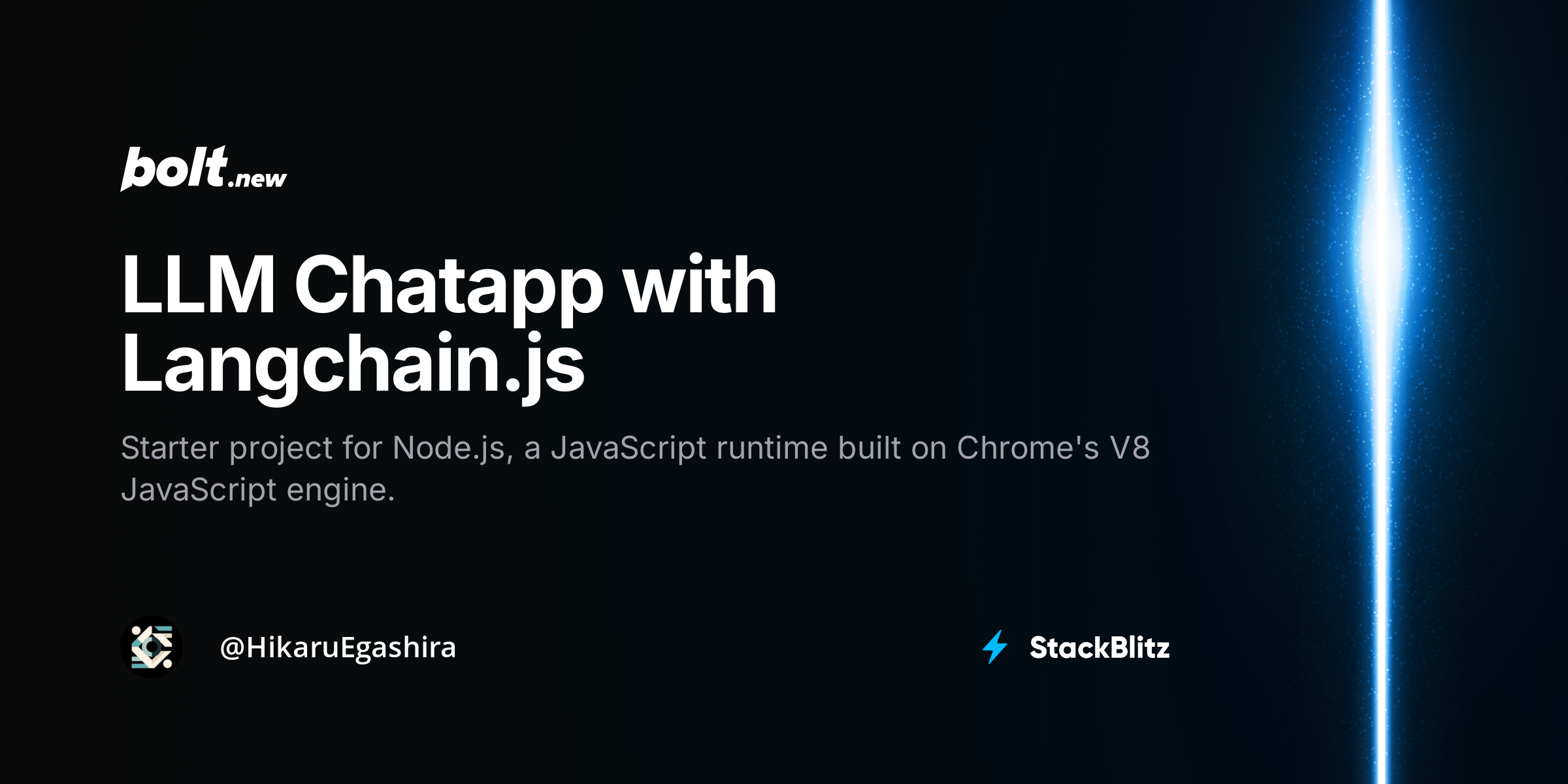 LLM Chatapp with Langchain.js
