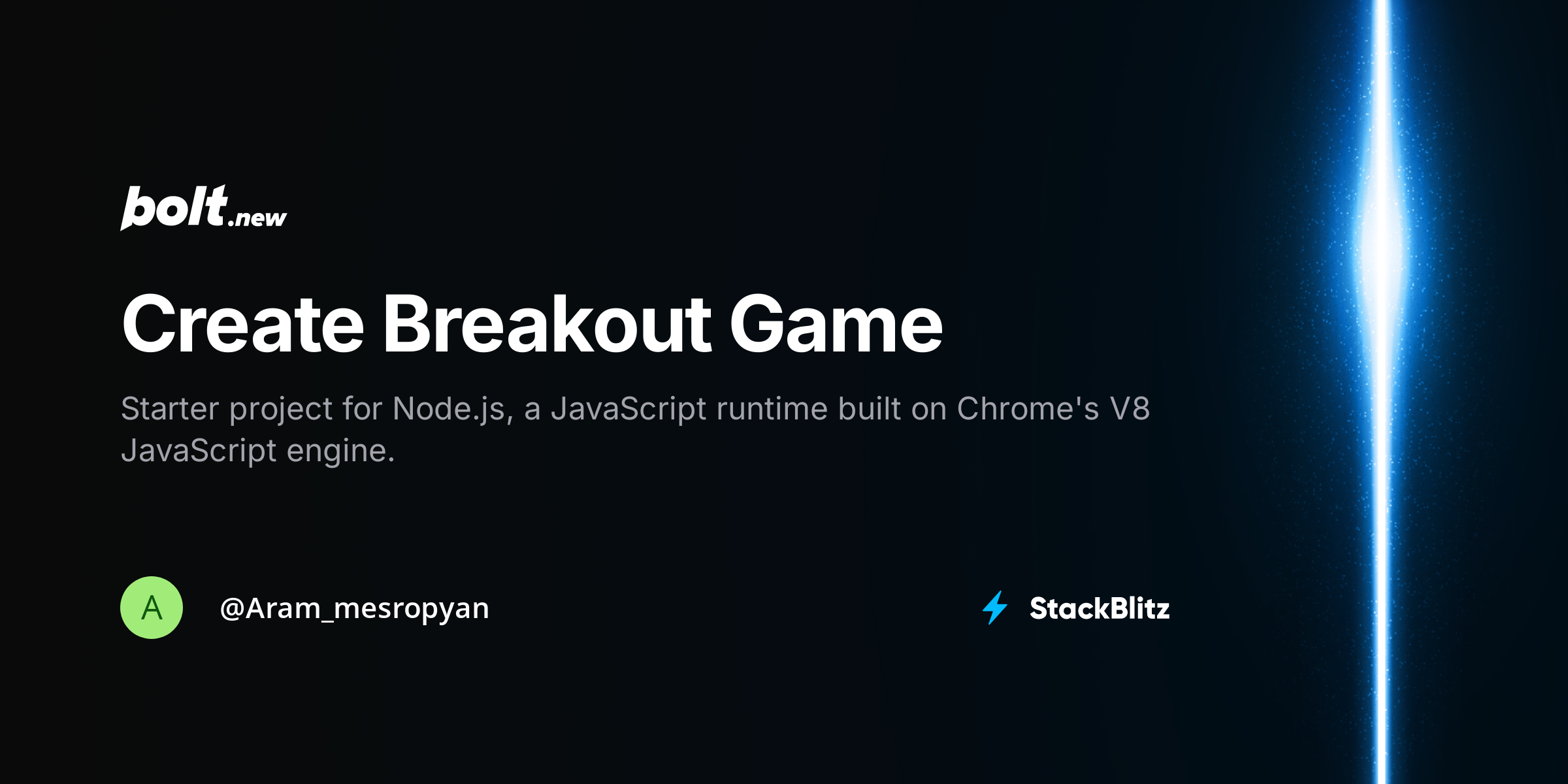 Create Breakout Game - Bolt.new