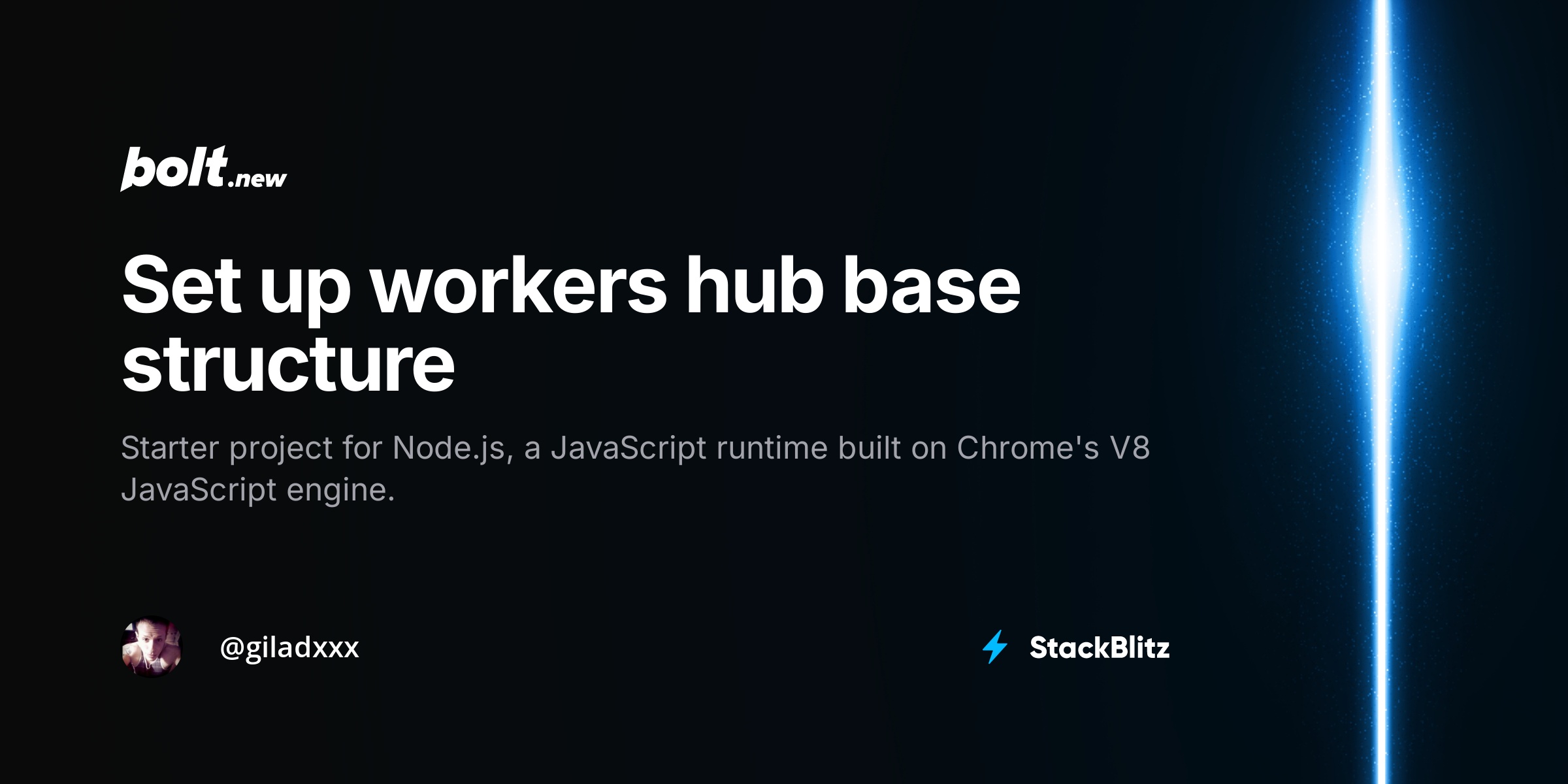 Set up workers hub base structure - Bolt.new