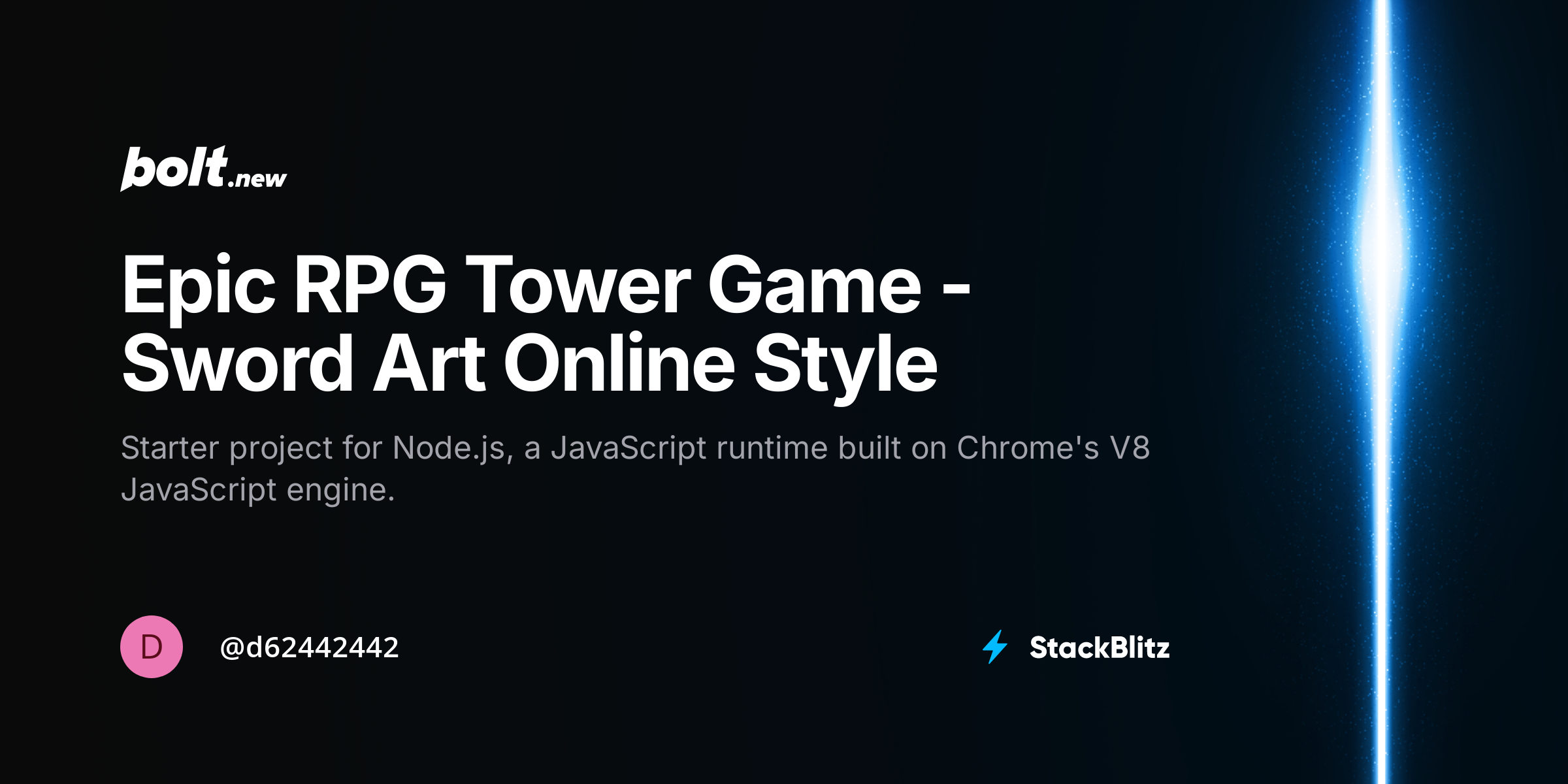 Epic RPG Tower Game - Sword Art Online Style - Bolt.new