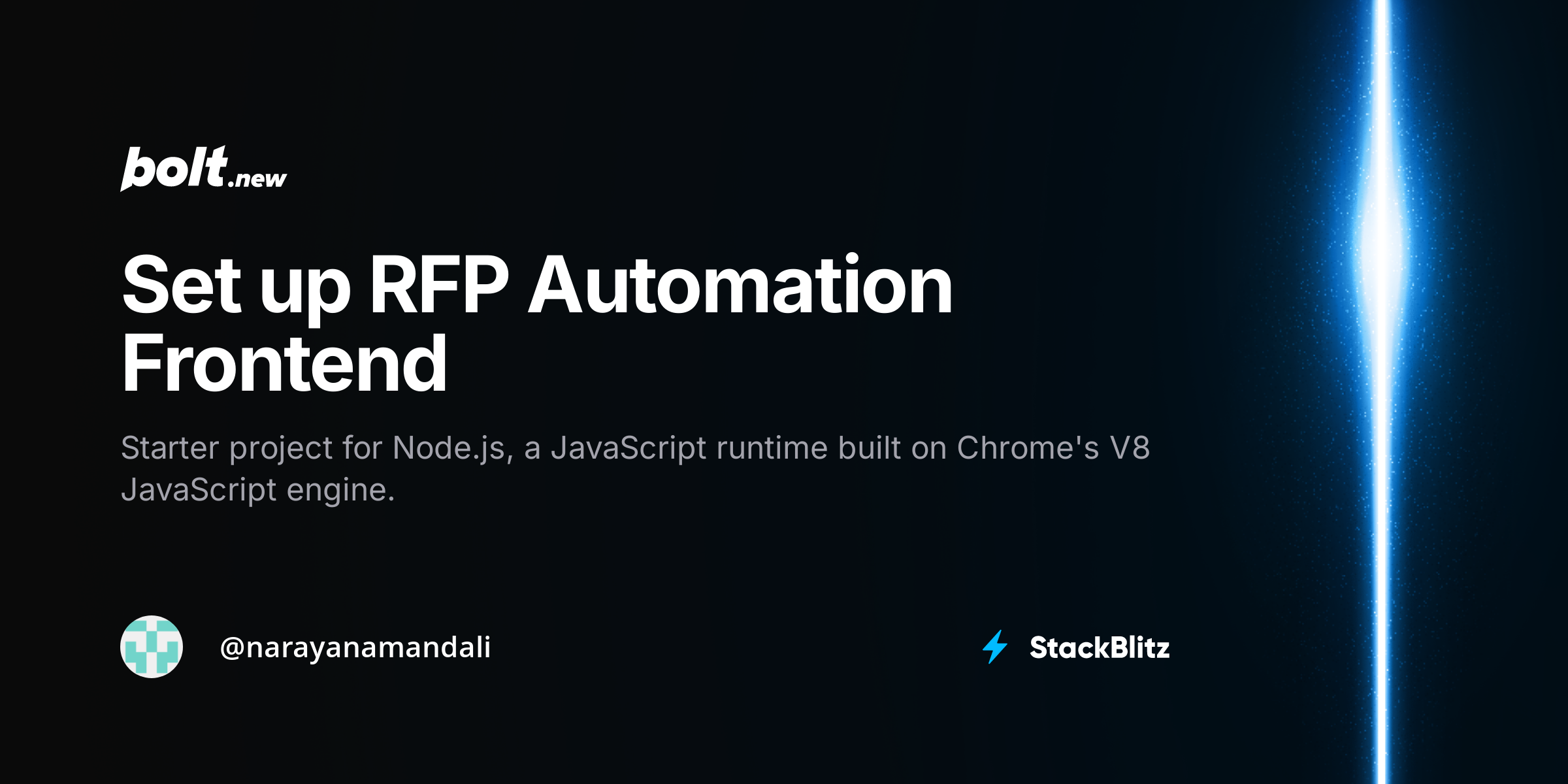 Set up RFP Automation Frontend - Bolt.new