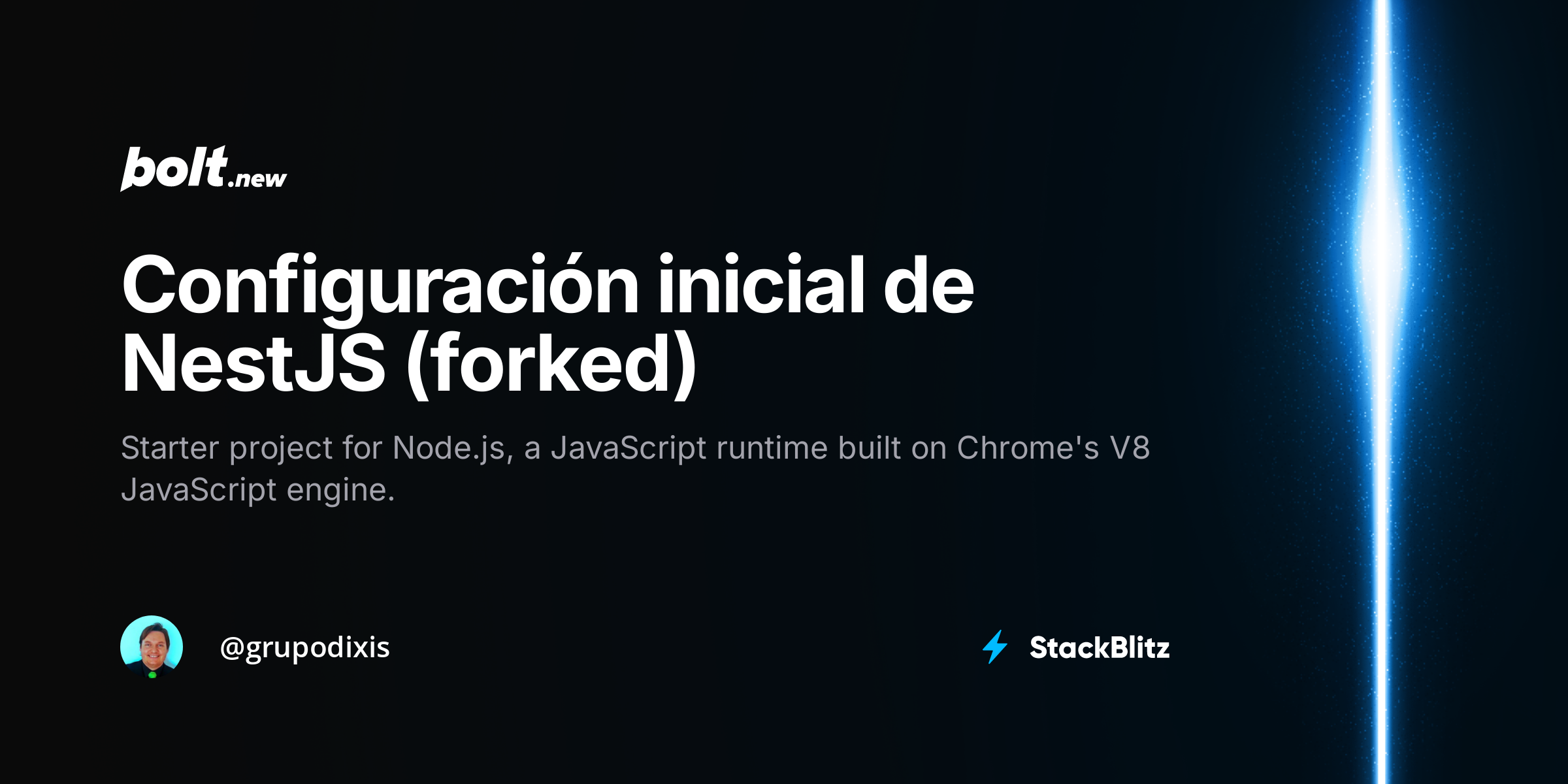 Configuración inicial de NestJS (forked) - Bolt.new