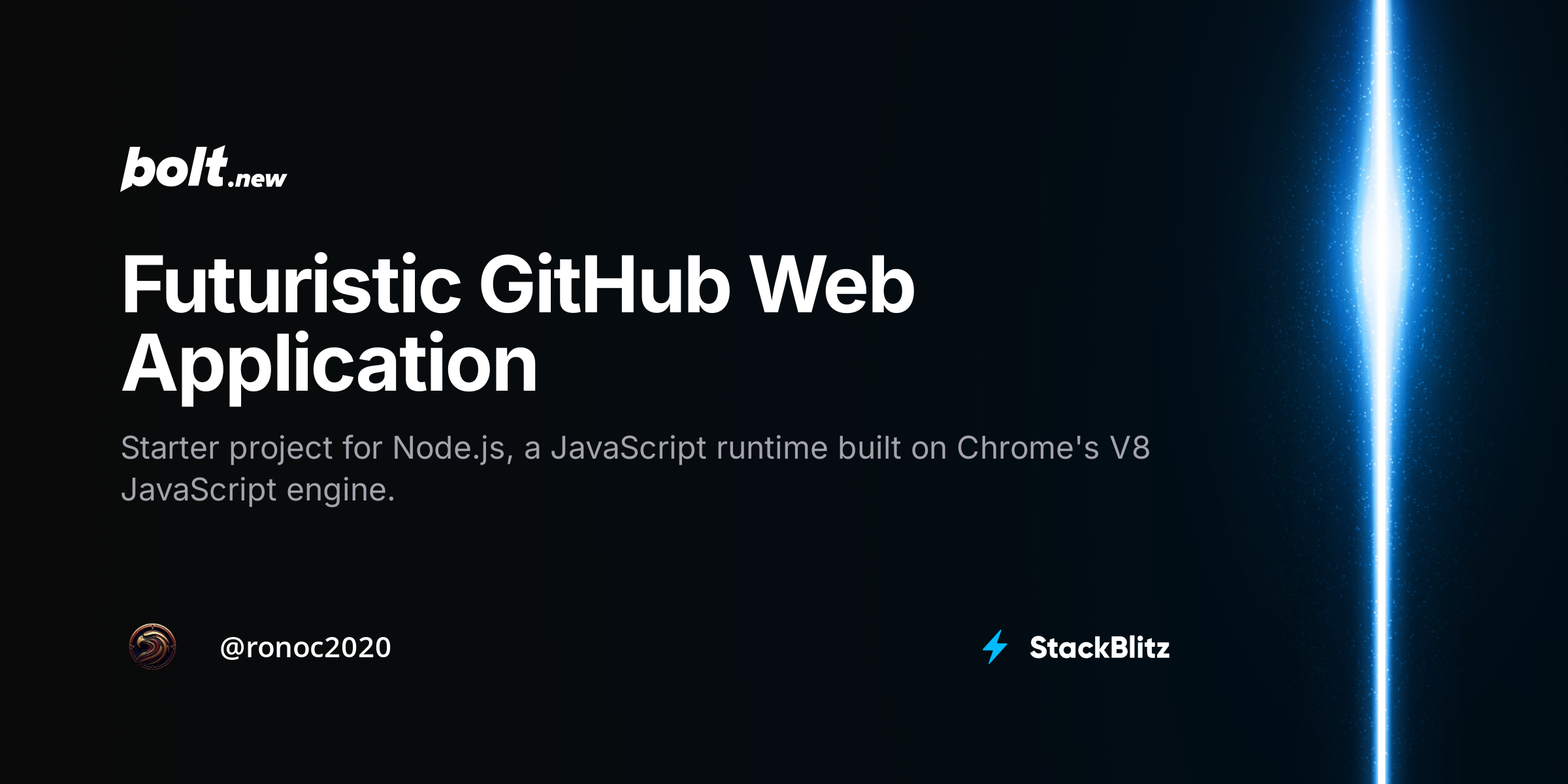 Futuristic GitHub Web Application - Bolt.new
