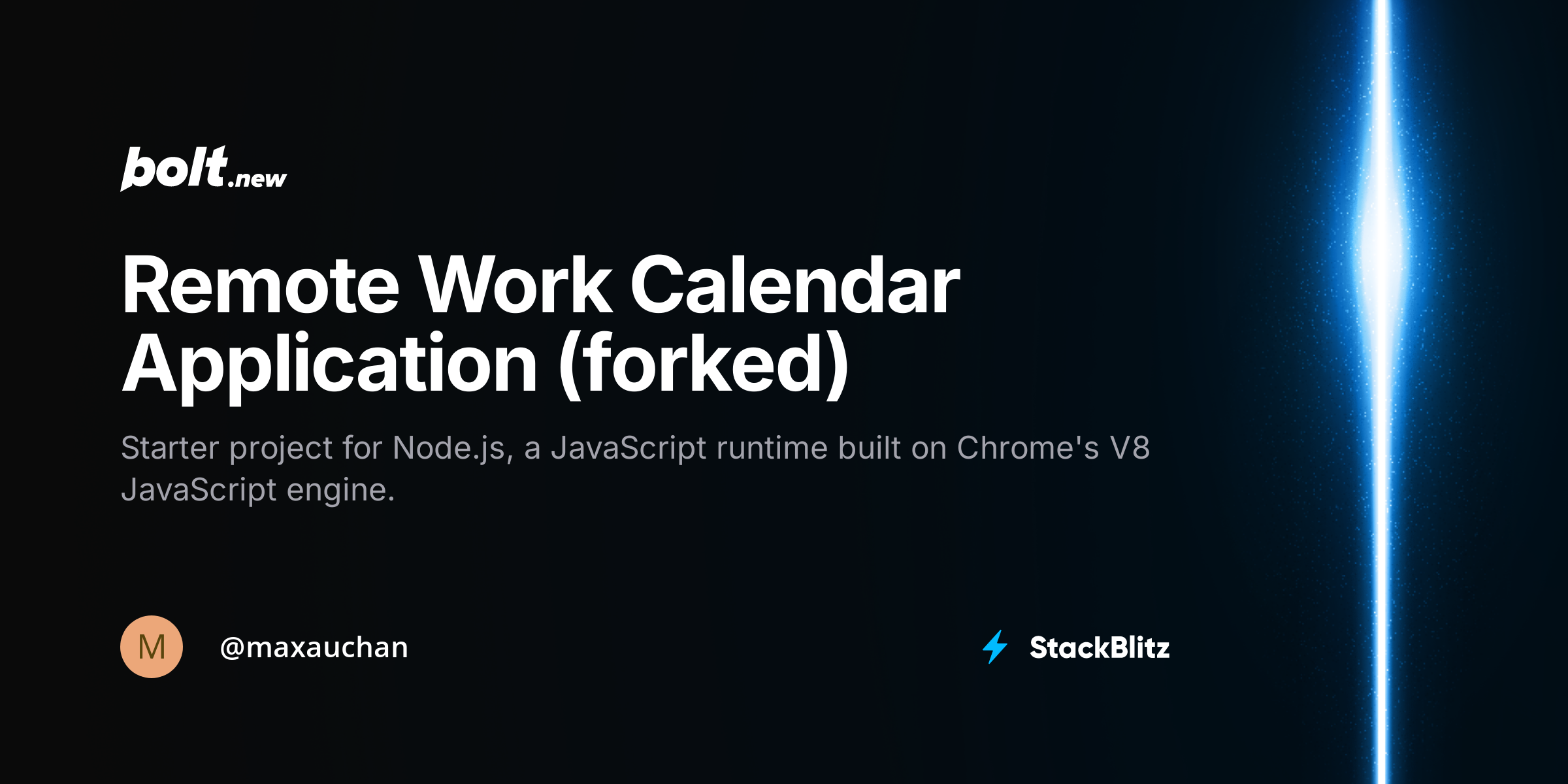 Remote Work Calendar Application (forked) - Bolt.new