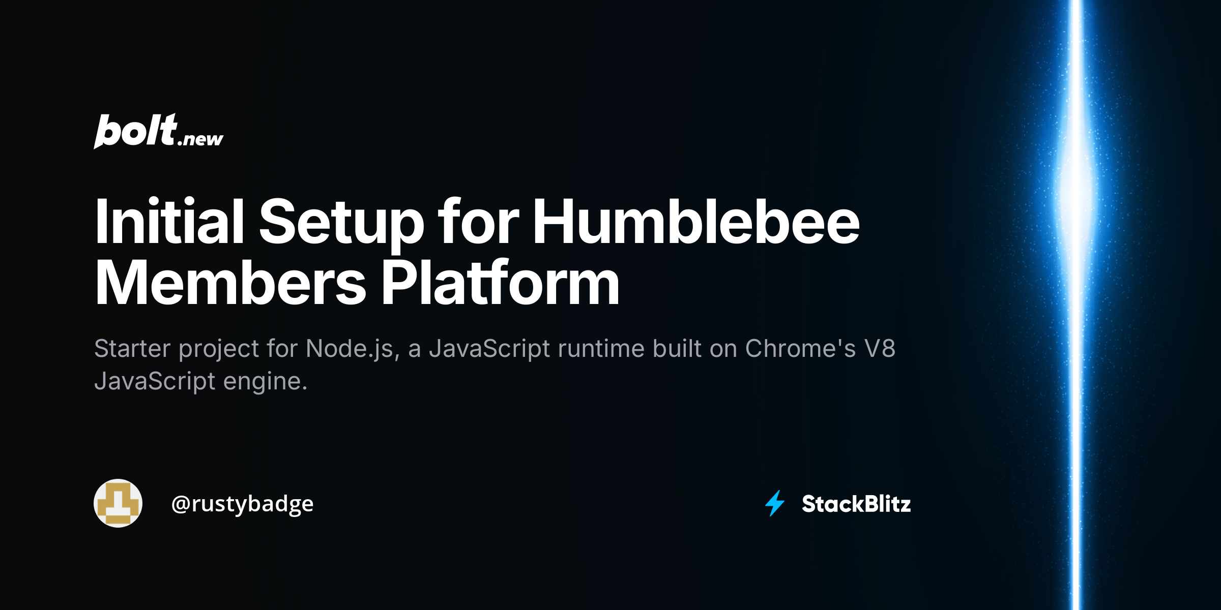 Initial Setup for Humblebee Members Platform - Bolt.new