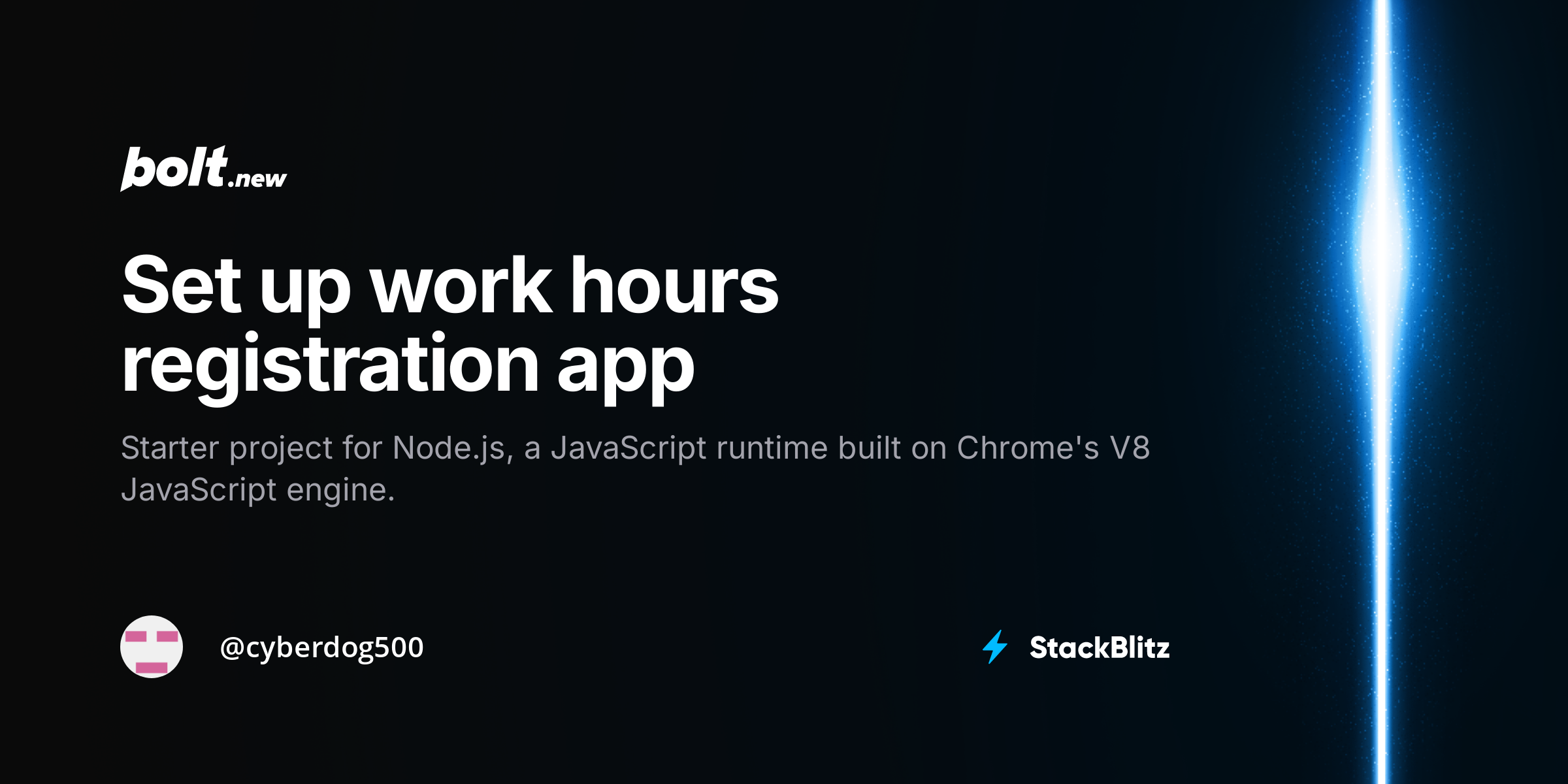 Set up work hours registration app - Bolt.new