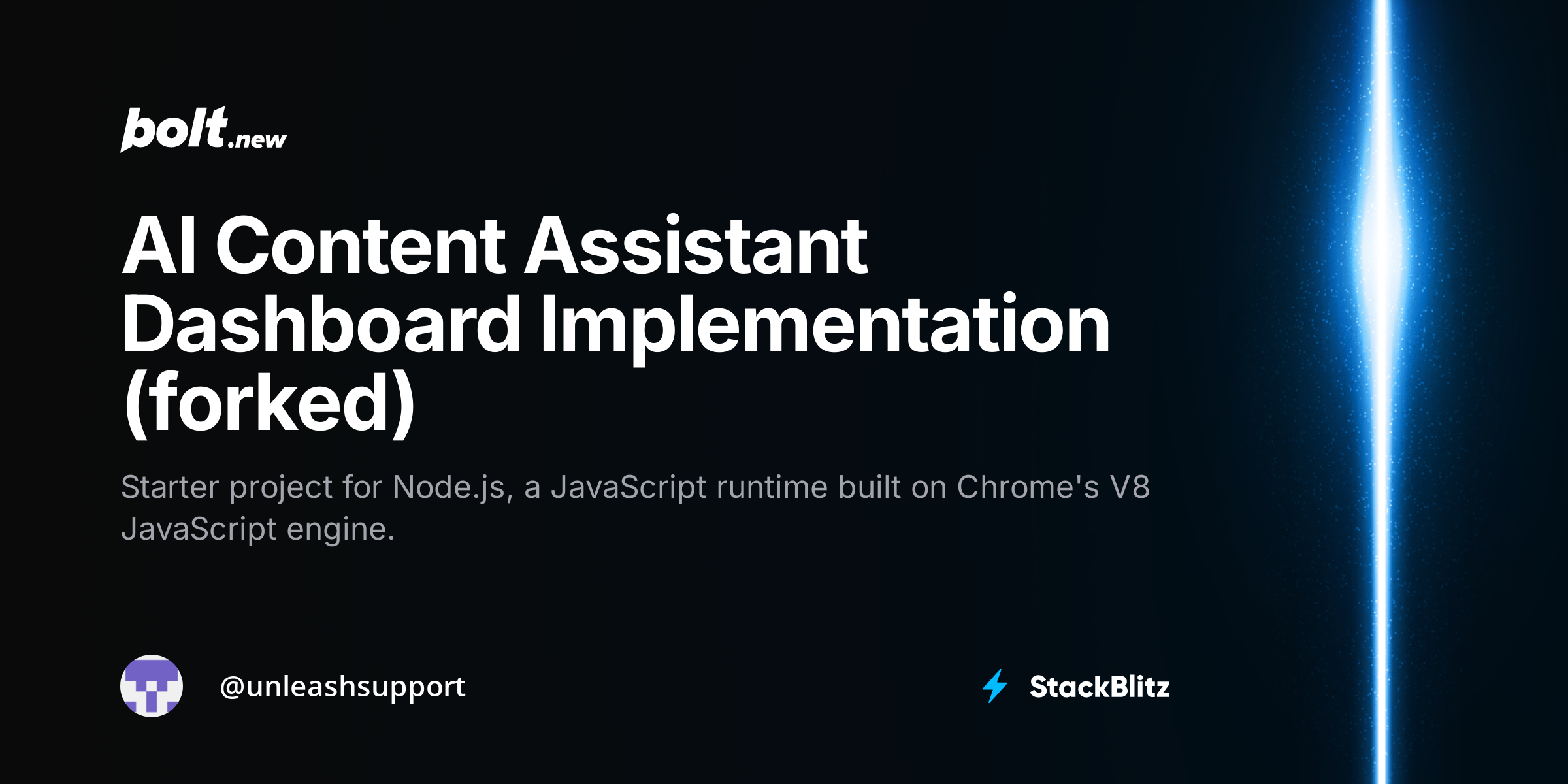 AI Content Assistant Dashboard Implementation (forked) - Bolt.new